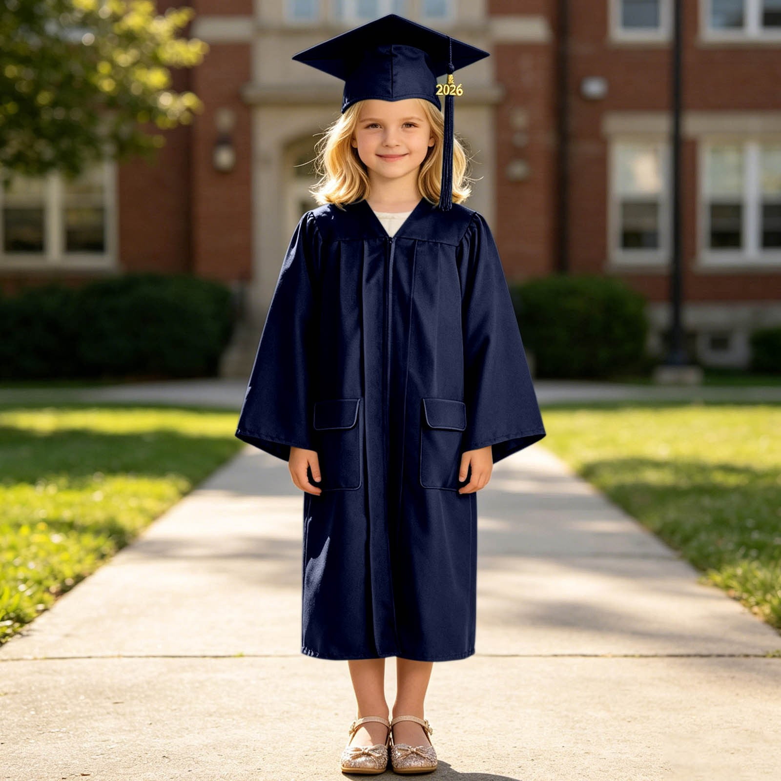 TrendOFT Kids Graduation Gowns Matte Woven Pocketed Children Academic ...