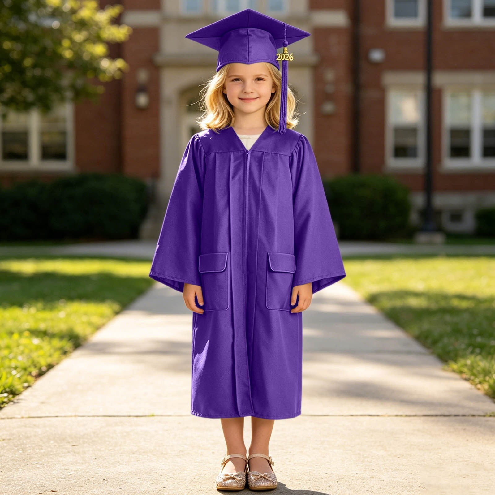 TrendOFT Kids Graduation Gowns Matte Woven Pocketed Children Academic ...