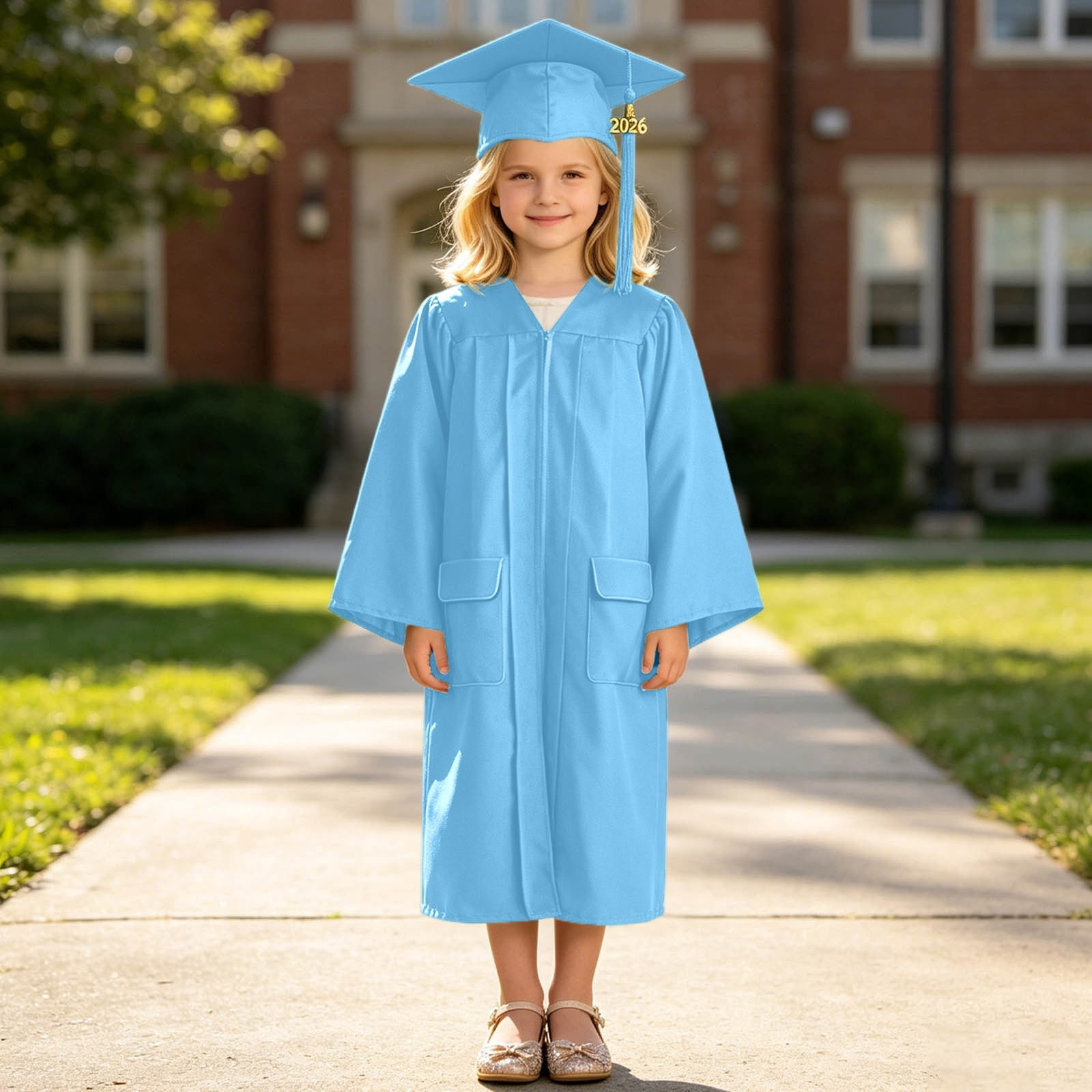 TrendOFT Kids Graduation Gowns Matte Woven Pocketed Children Academic ...