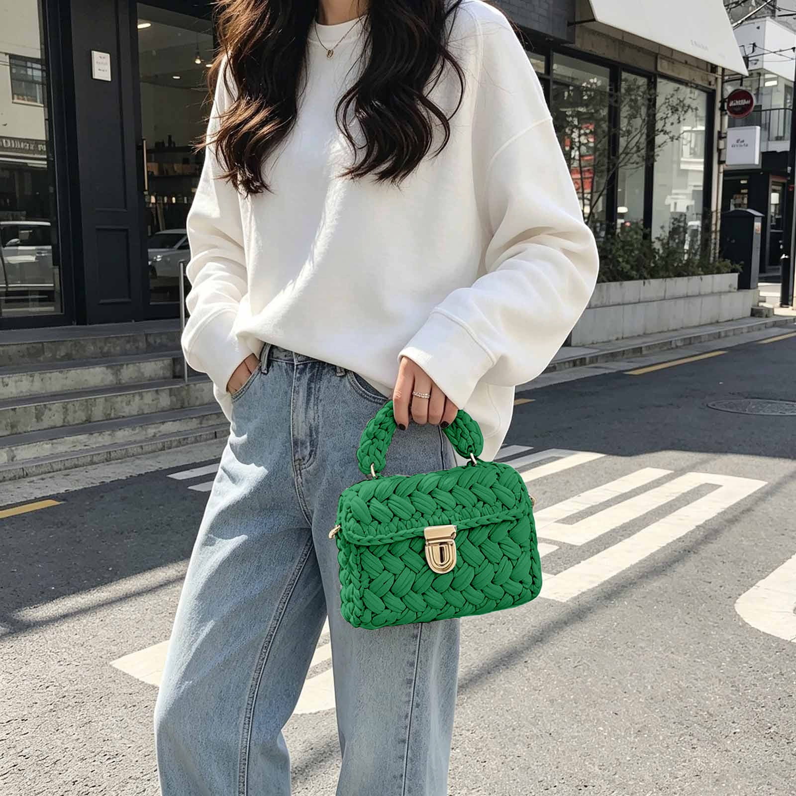 TrendOFT Purses For Women Women Woven Handbag Multifunctional Tote ...