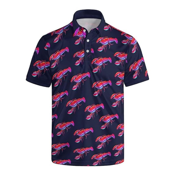 TrendOFT T Shirts for Man Collar Polo Short Sleeve Cartoon 3D Printed ...
