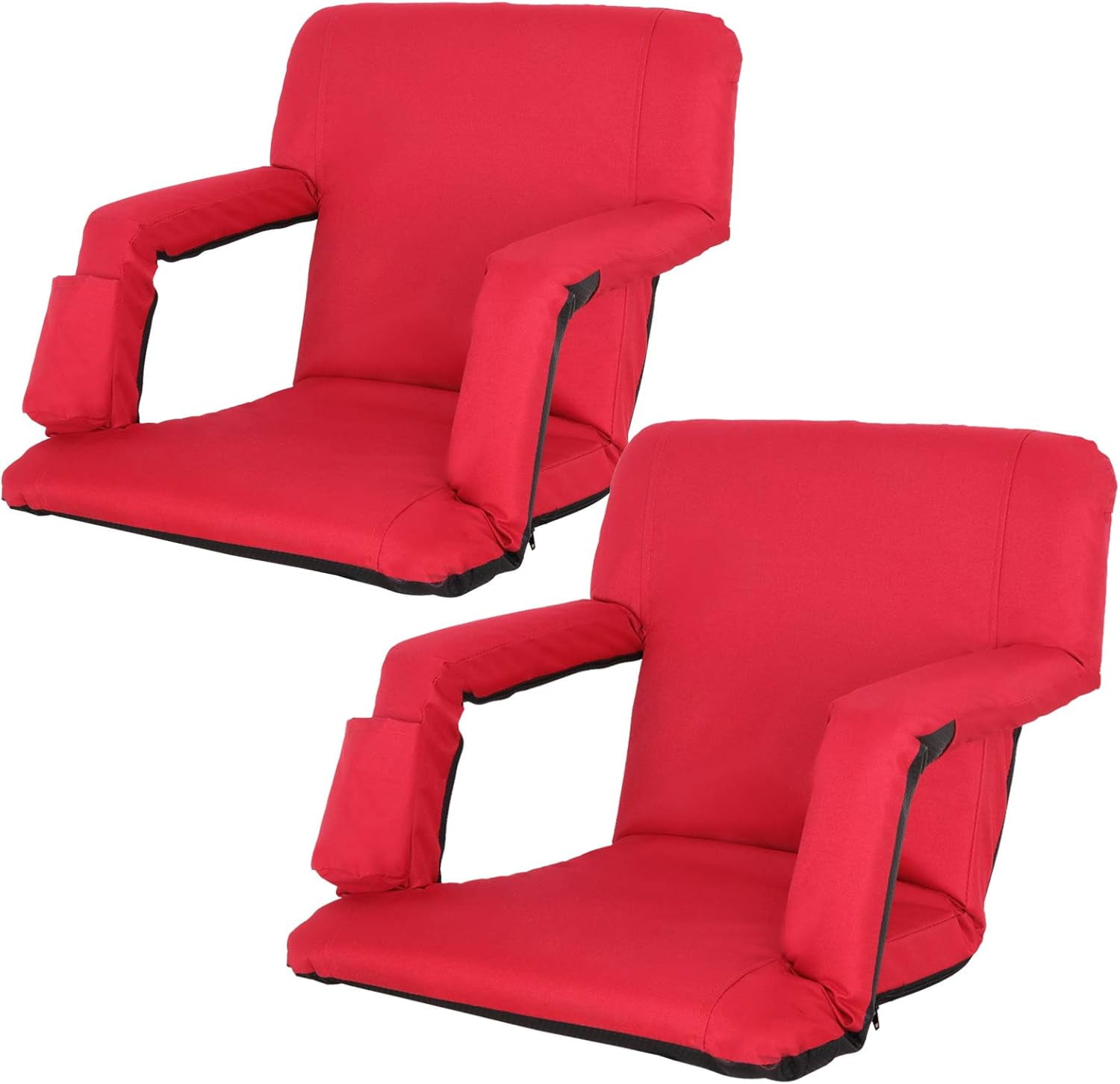 TrendSage 2-Pack Stadium Seat Chair Bleacher Seats 5-Reclining ...