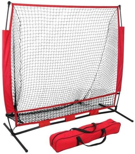 TrendSage 5x5ft Baseball & Softball Net with Bow Frame, Batting Tee ...