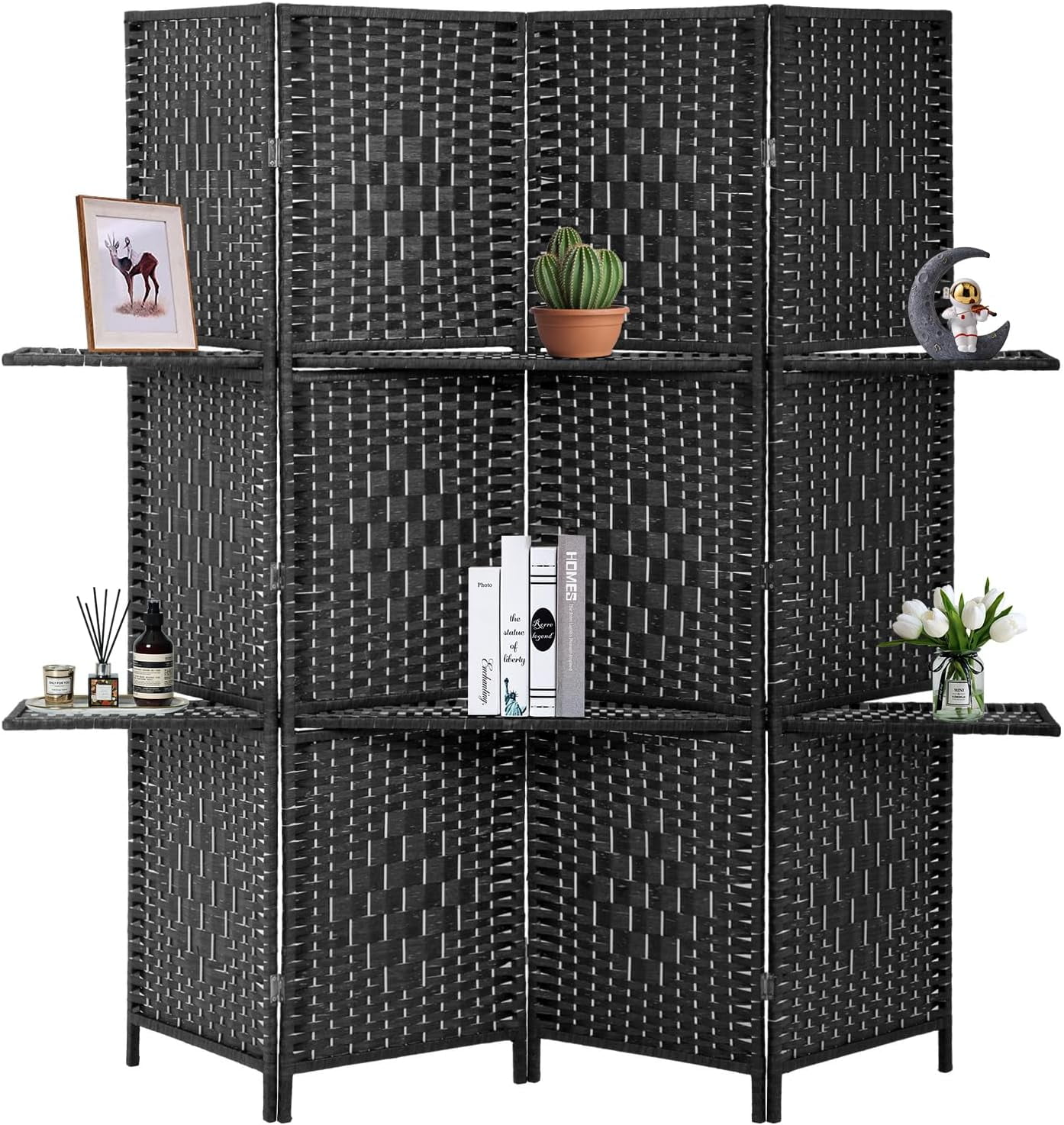 TrendSage Room Divider Room Screen Divider Wooden Screen Folding ...