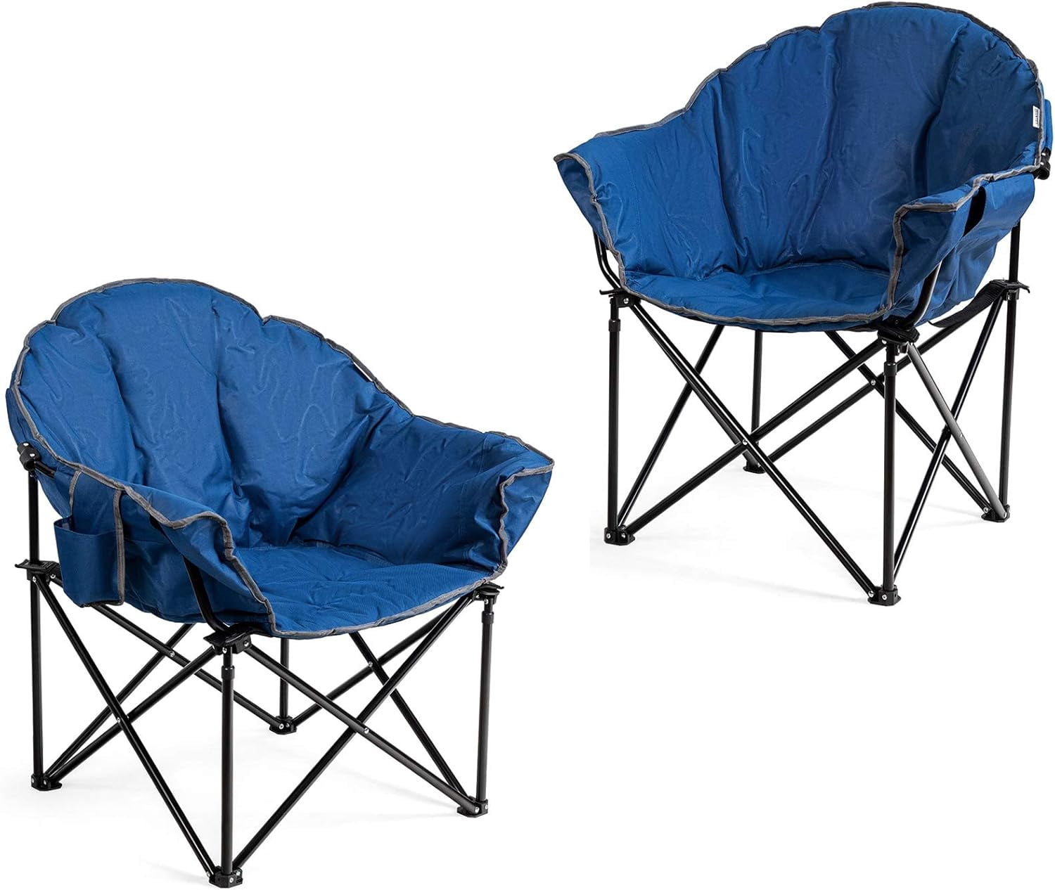 TrendSage Set of 2 Portable Camping Chair, Moon Saucer Chair, Outdoor ...