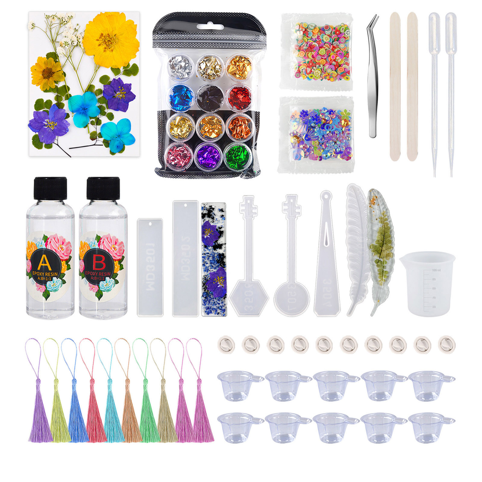 TrendTide 110ML Resin Kit For Beginners Resin Moulds Kit With Resin ...