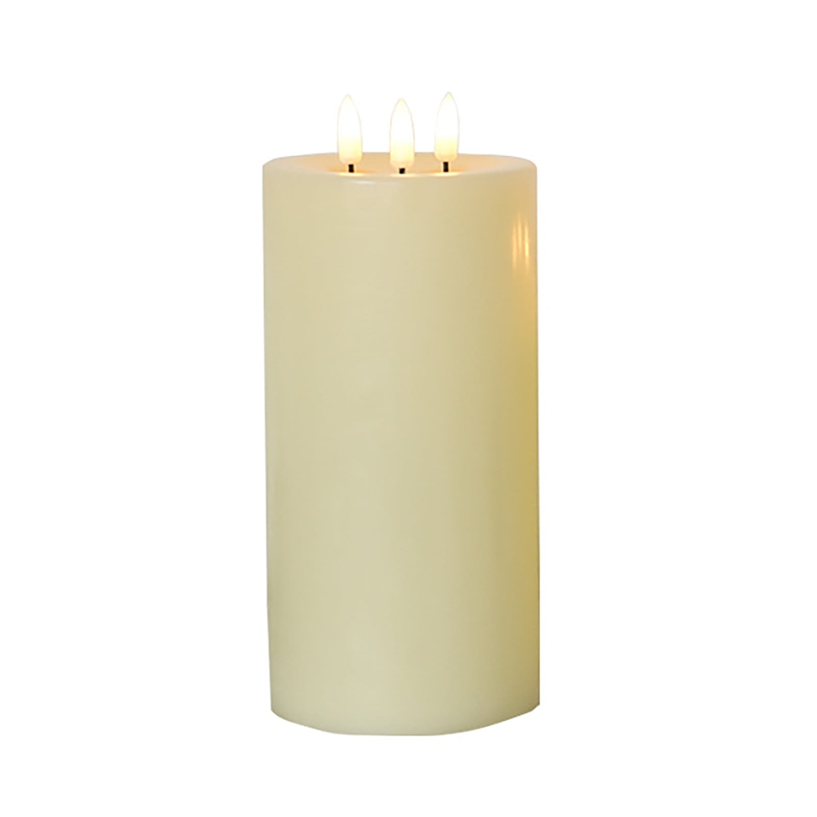 TrendTide 3 Wick Extra Large Flameless Candles Flat Battery Operated ...