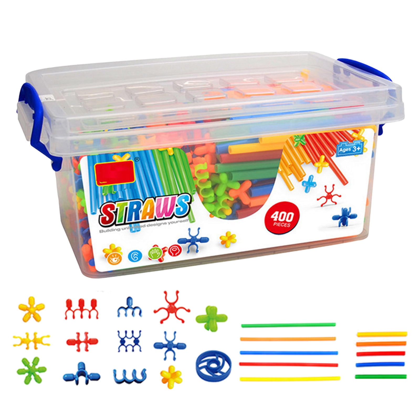 TrendTide 400 PCS Building Toys Straw Constructor Toys Up Grade ...