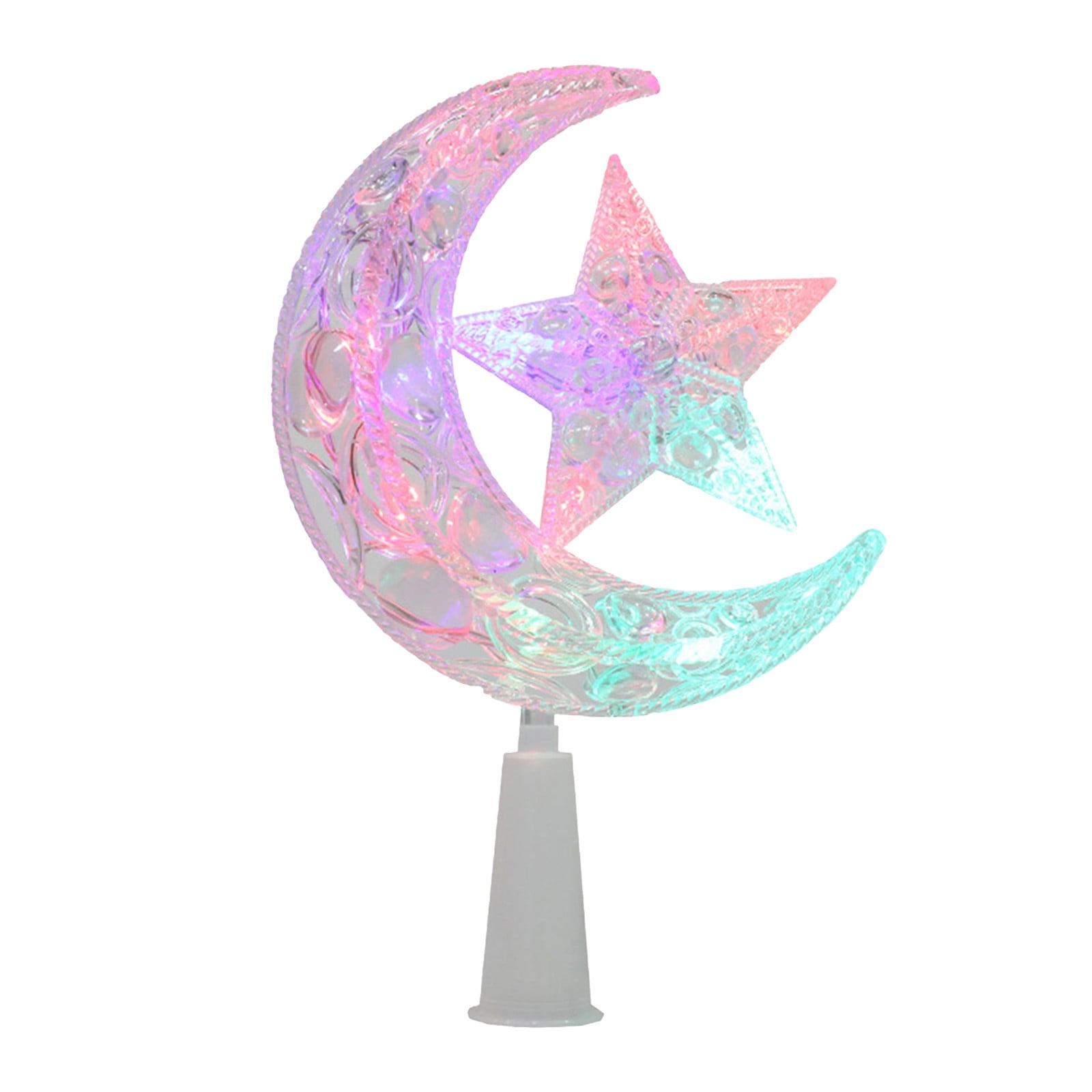 TrendTide Classic Star Moon Tree Topper LED Tree Topper Light for ...
