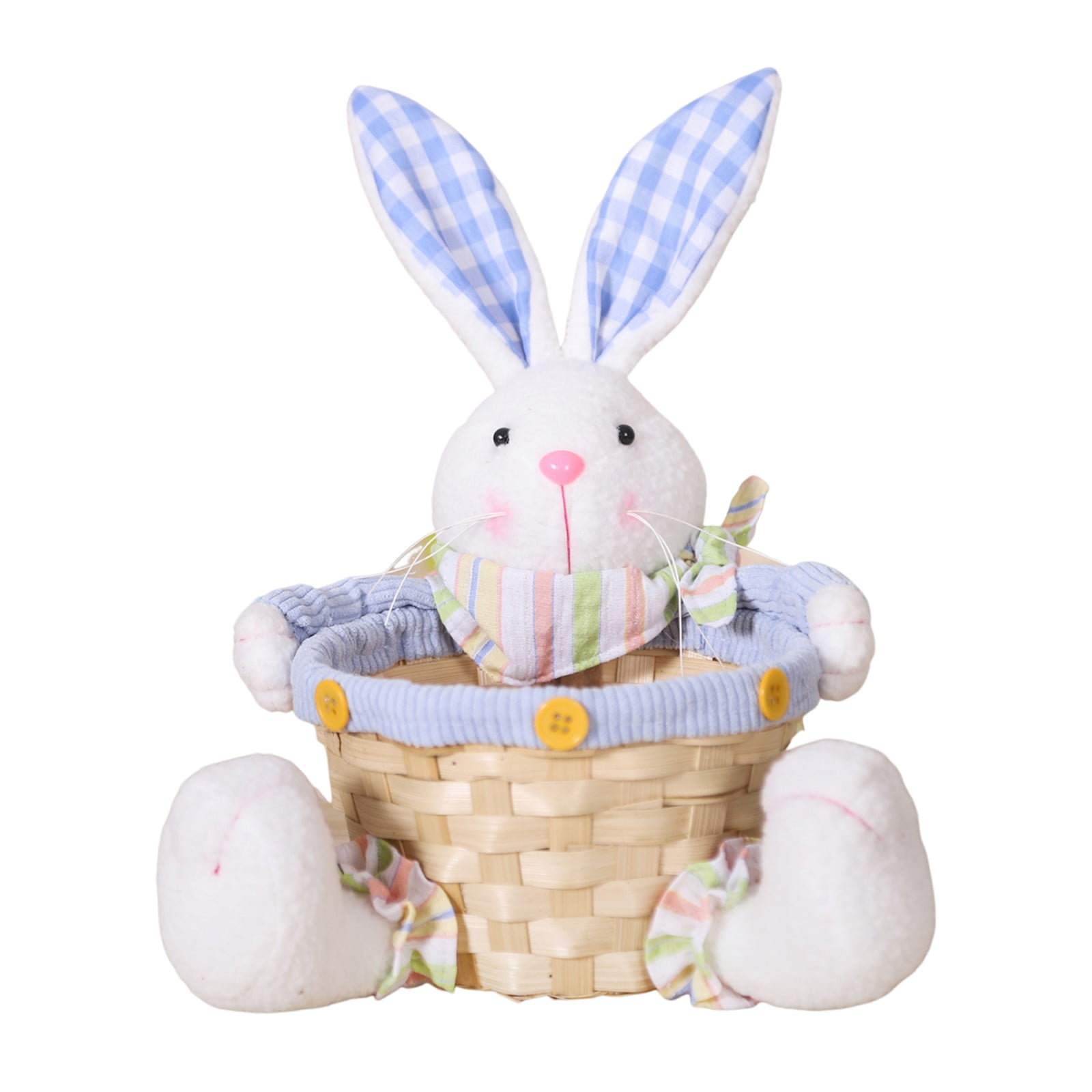 TrendTide Easter Bunny Plush Stuffed Bunny Candy Dish Easter Rabbit ...