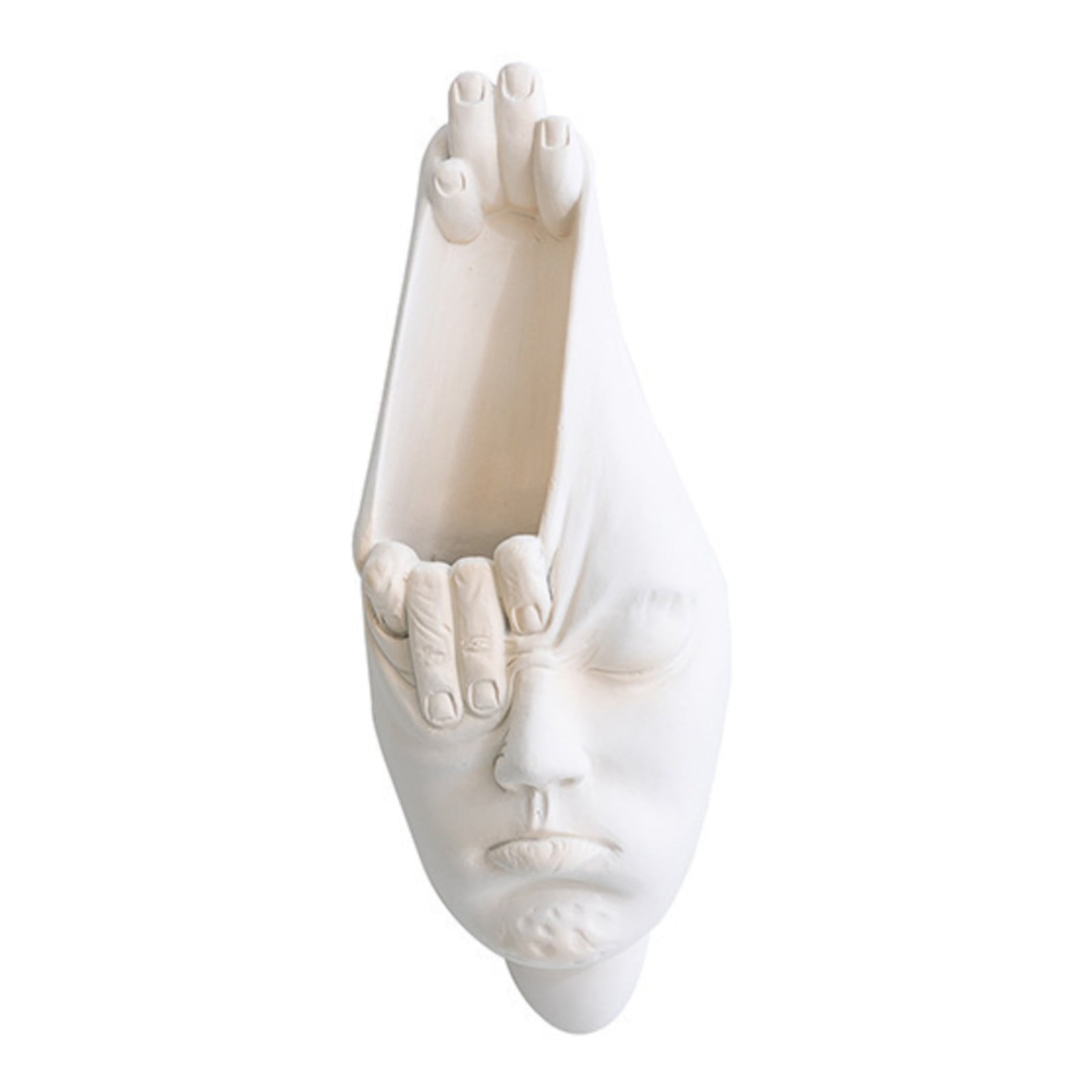 TrendTide Face Vase Resin Face Planter Pot Modern Sculpture White ...