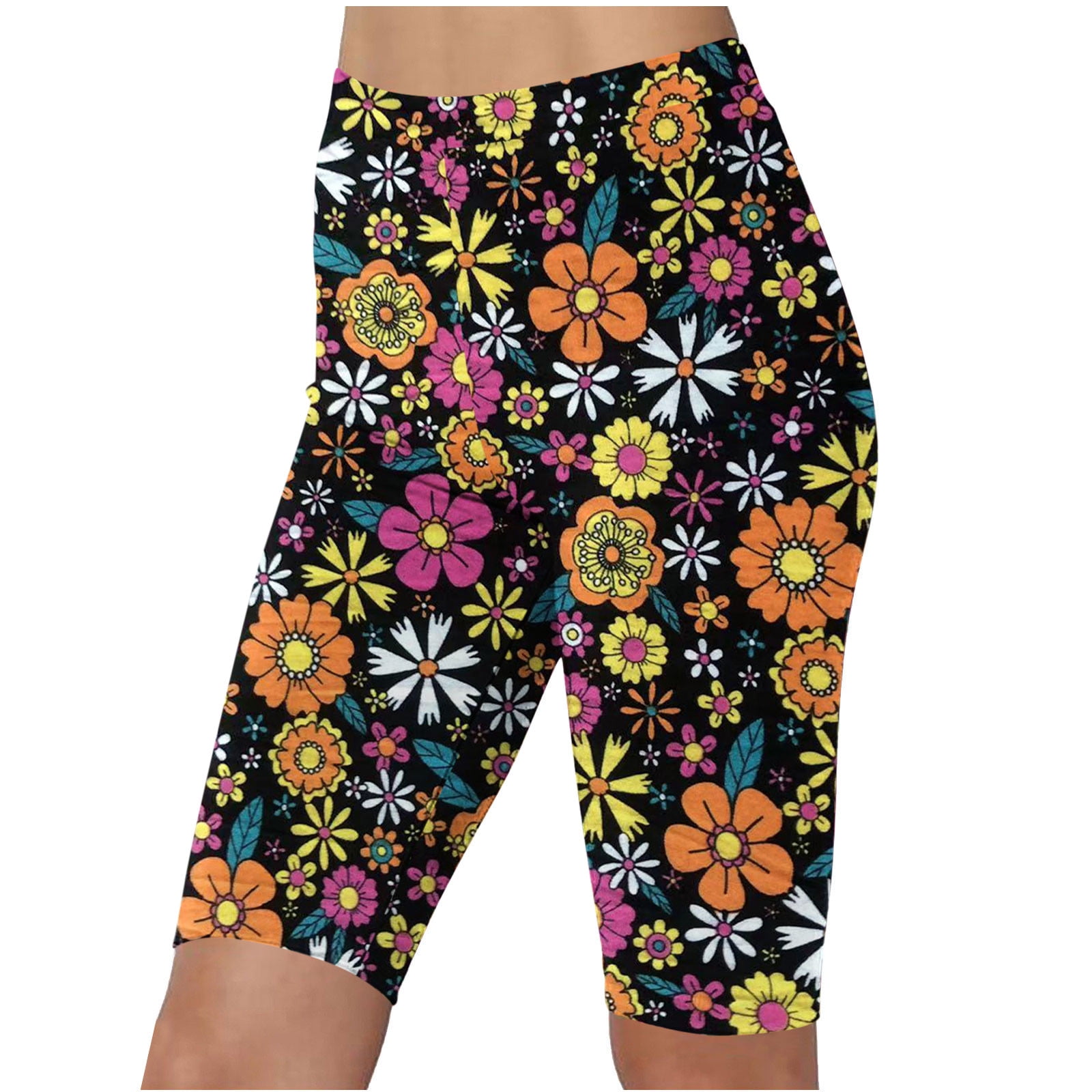 TrendVibe365 Gym Shorts Women Enthic Floral Retro Vintage Stretchy ...