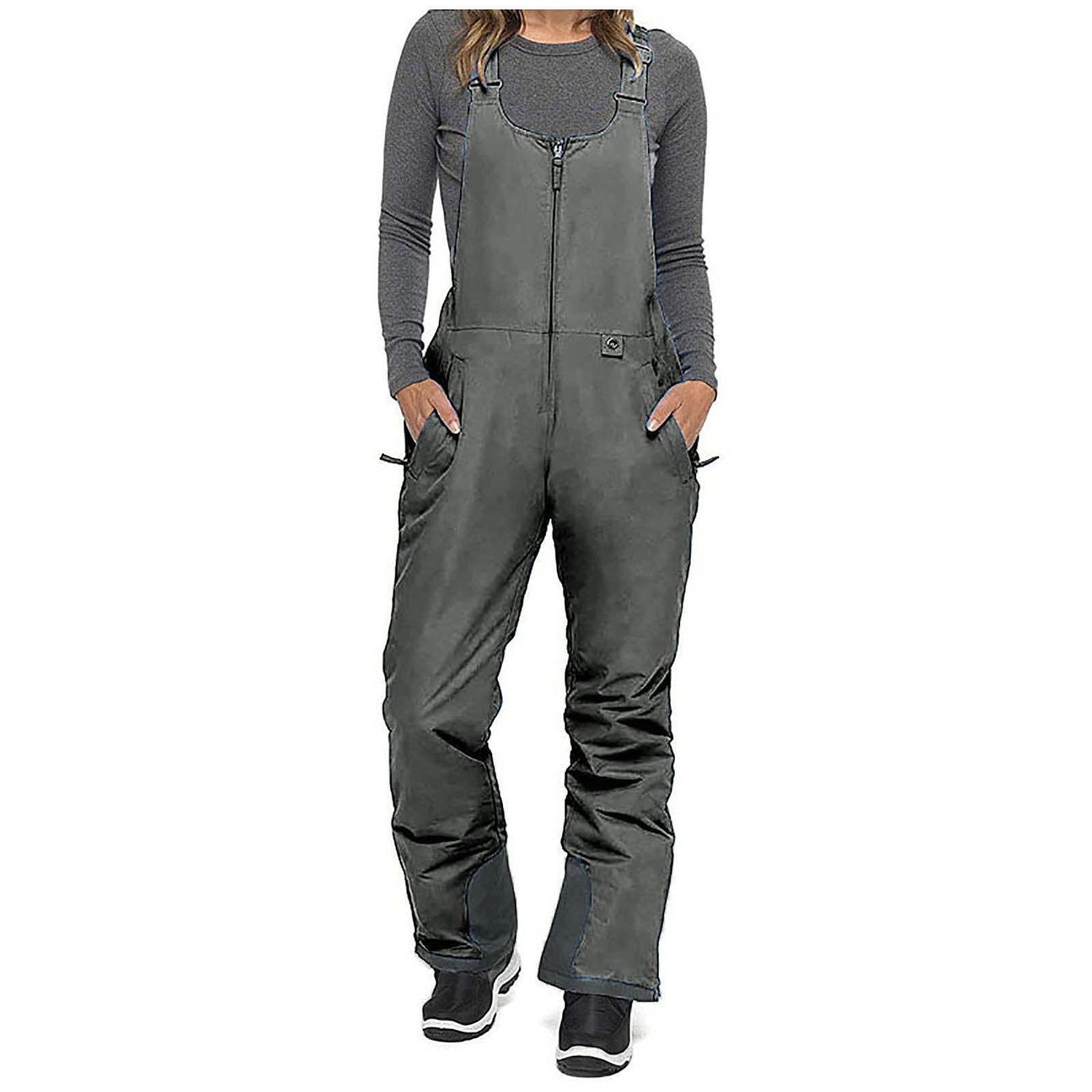 TrendVibe365 Insulated Coveralls Women Women's Snow Bibs Ski Waterproof ...
