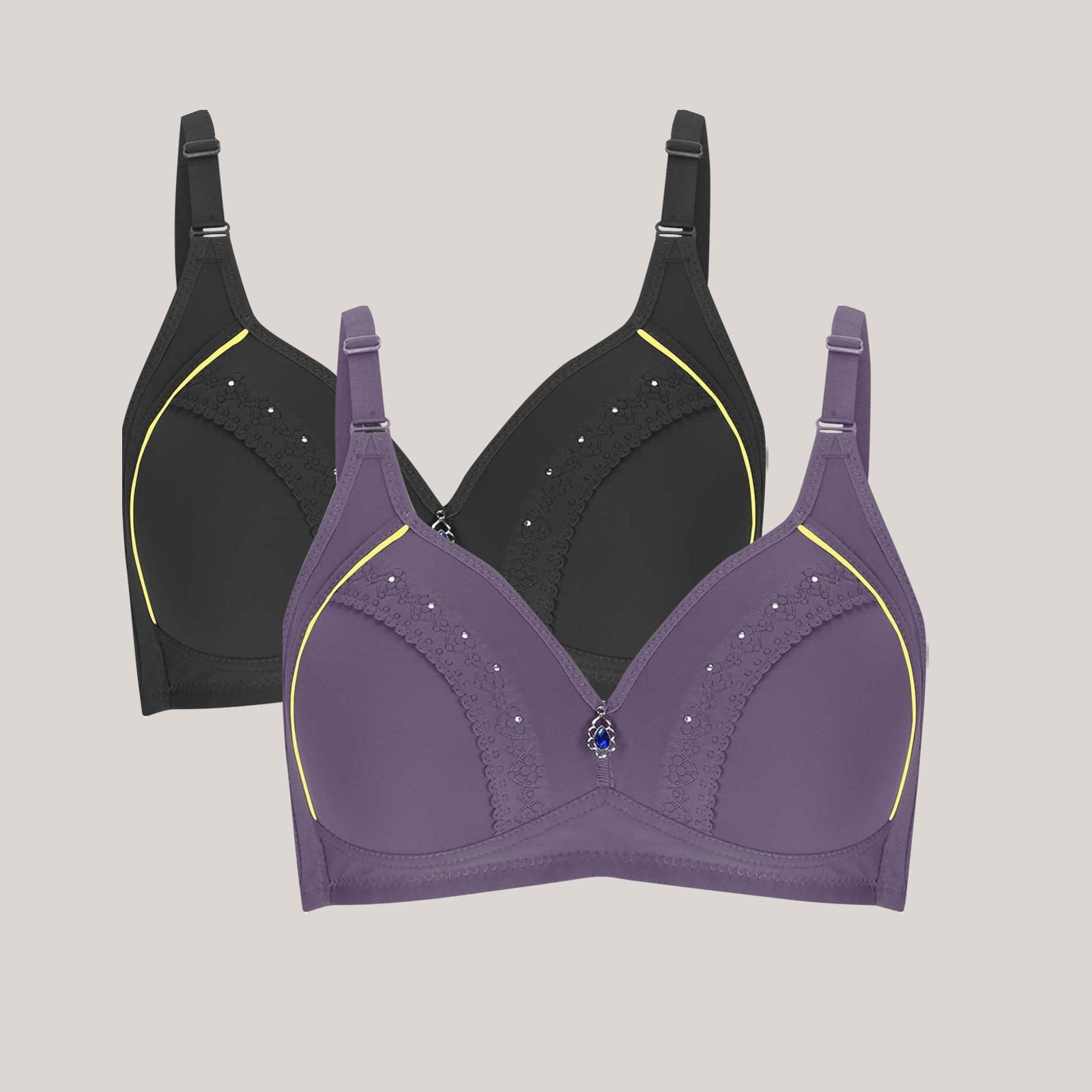 TrendVibe365 Multipack Push up Wireless Bras for Women Supportive ...