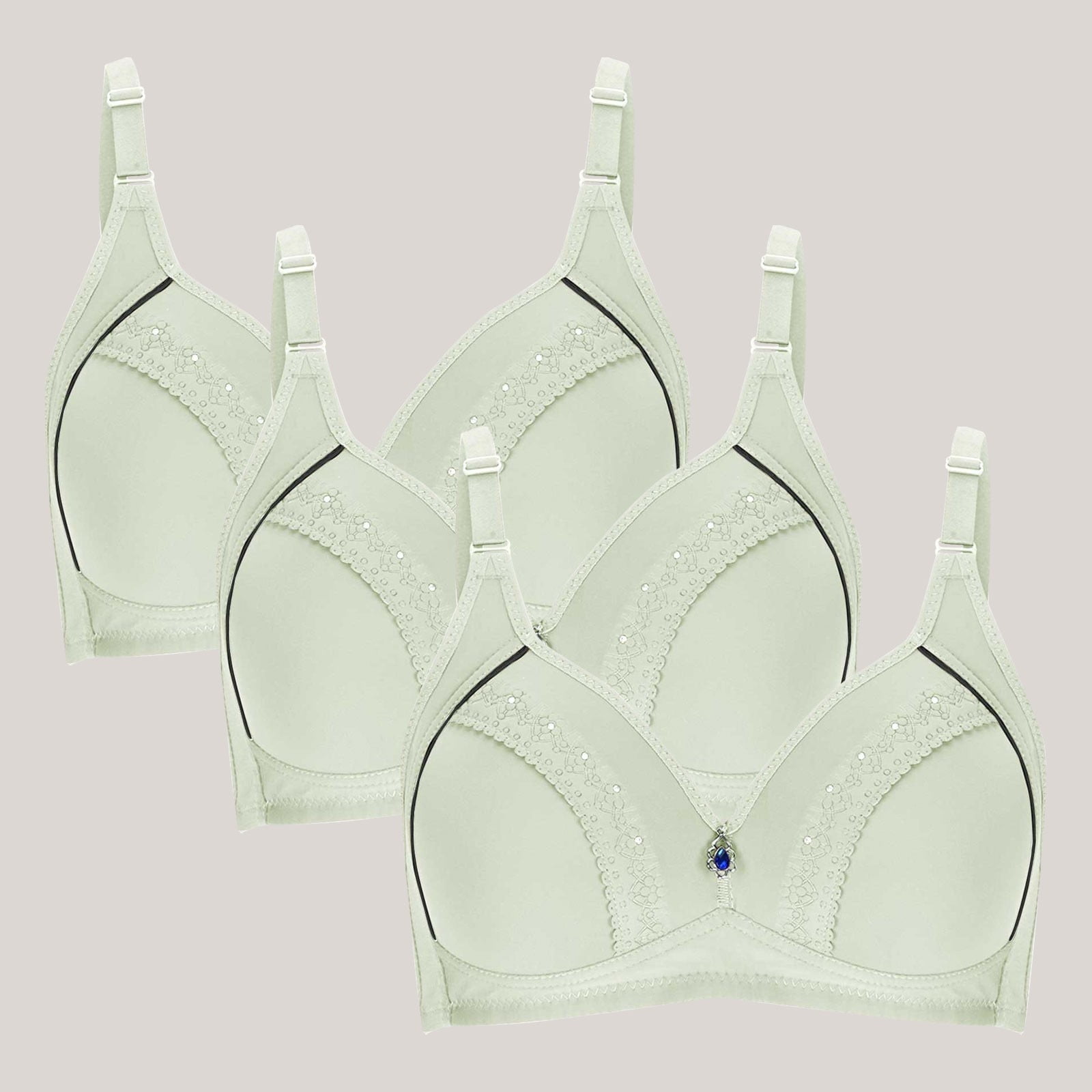 TrendVibe365 Multipack Wireless Bras for Women Full Coverage Push up ...