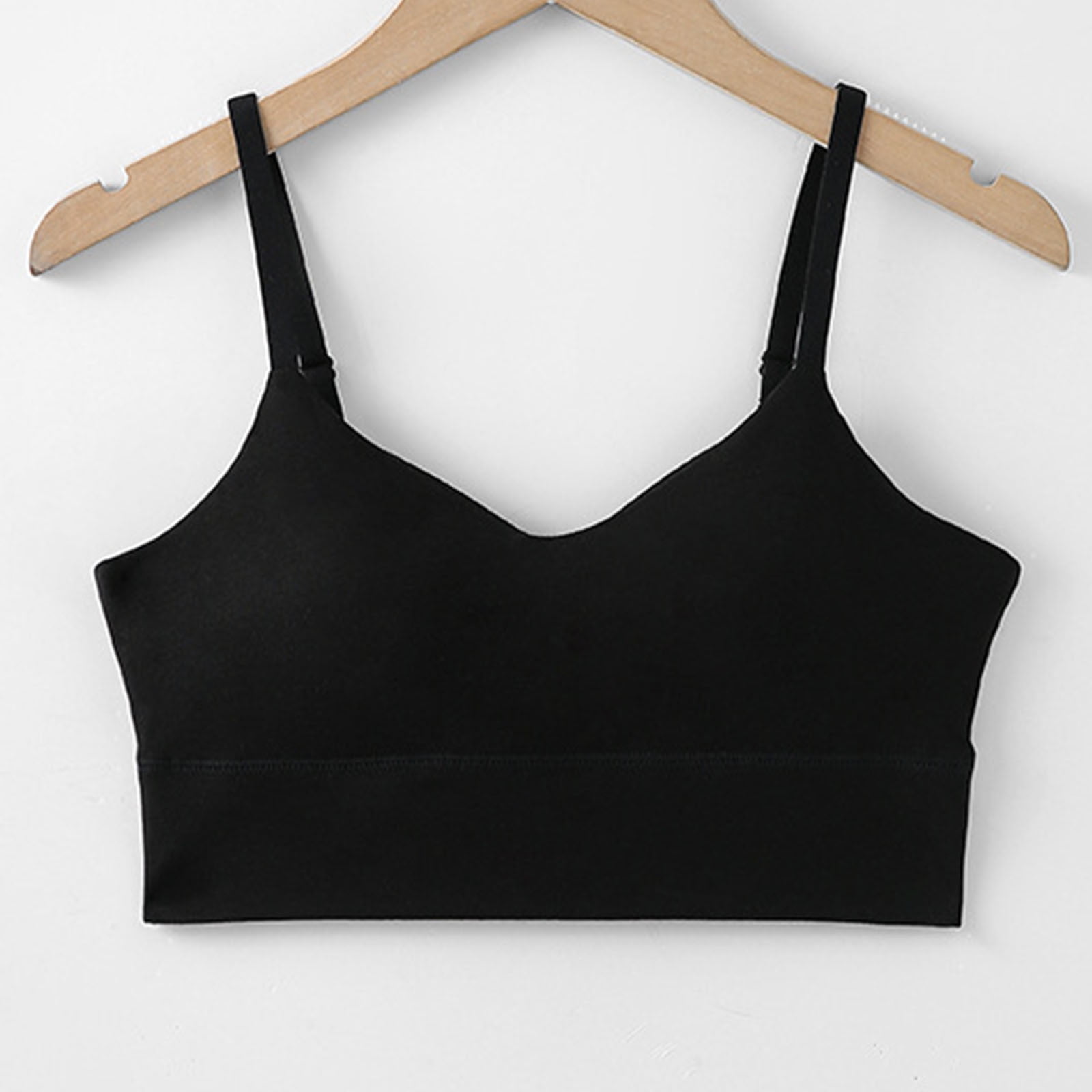 TrendVibe365 Push up Sports Bras for Women Ribbed Knit Wireless Push up ...