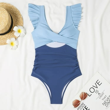 TrendVibe365 Swimdress for Women Plus One Piece Swimsuits High Waist ...