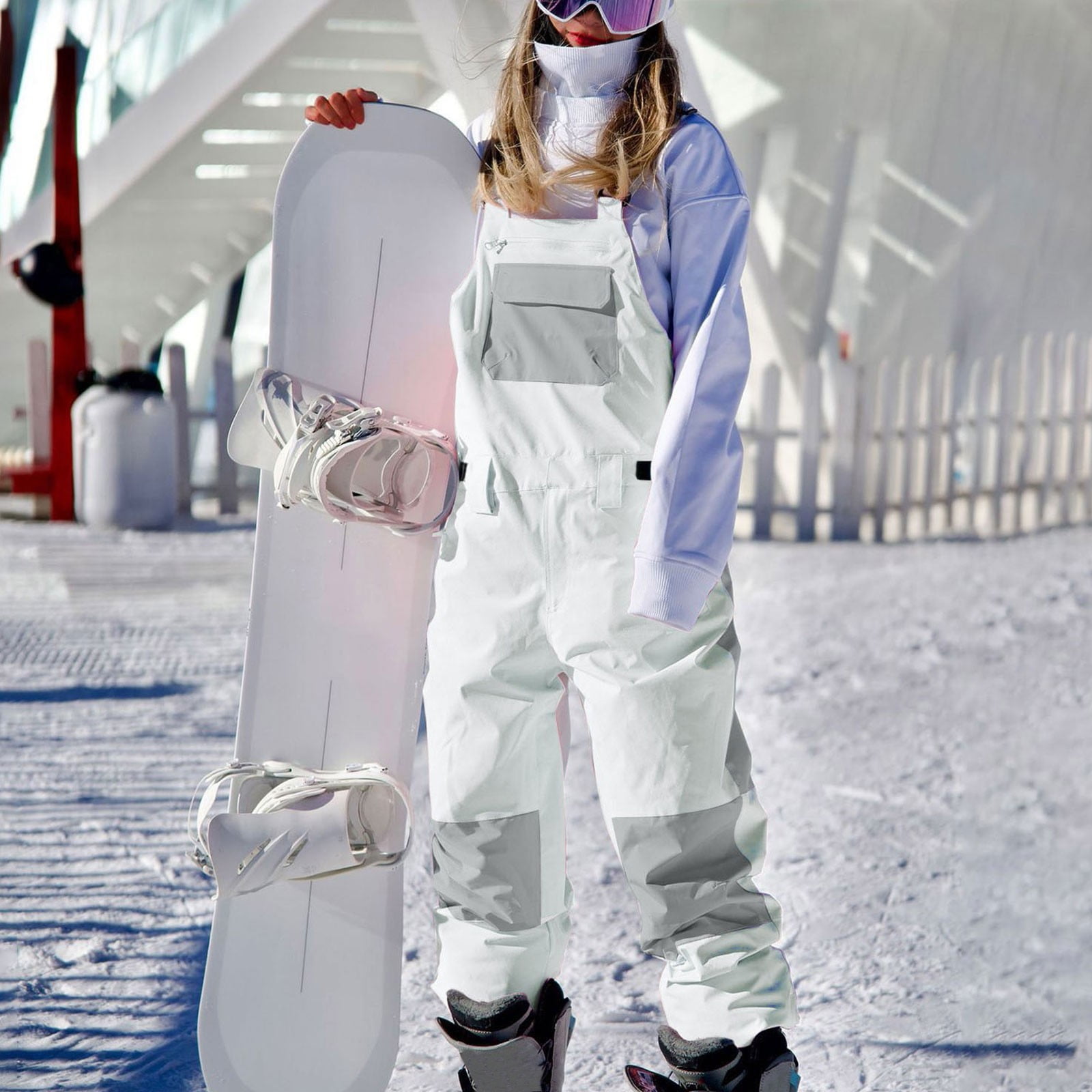 TrendVibe365 Vintage Bib Overalls Women Space Spaceman Outfit Shiny ...