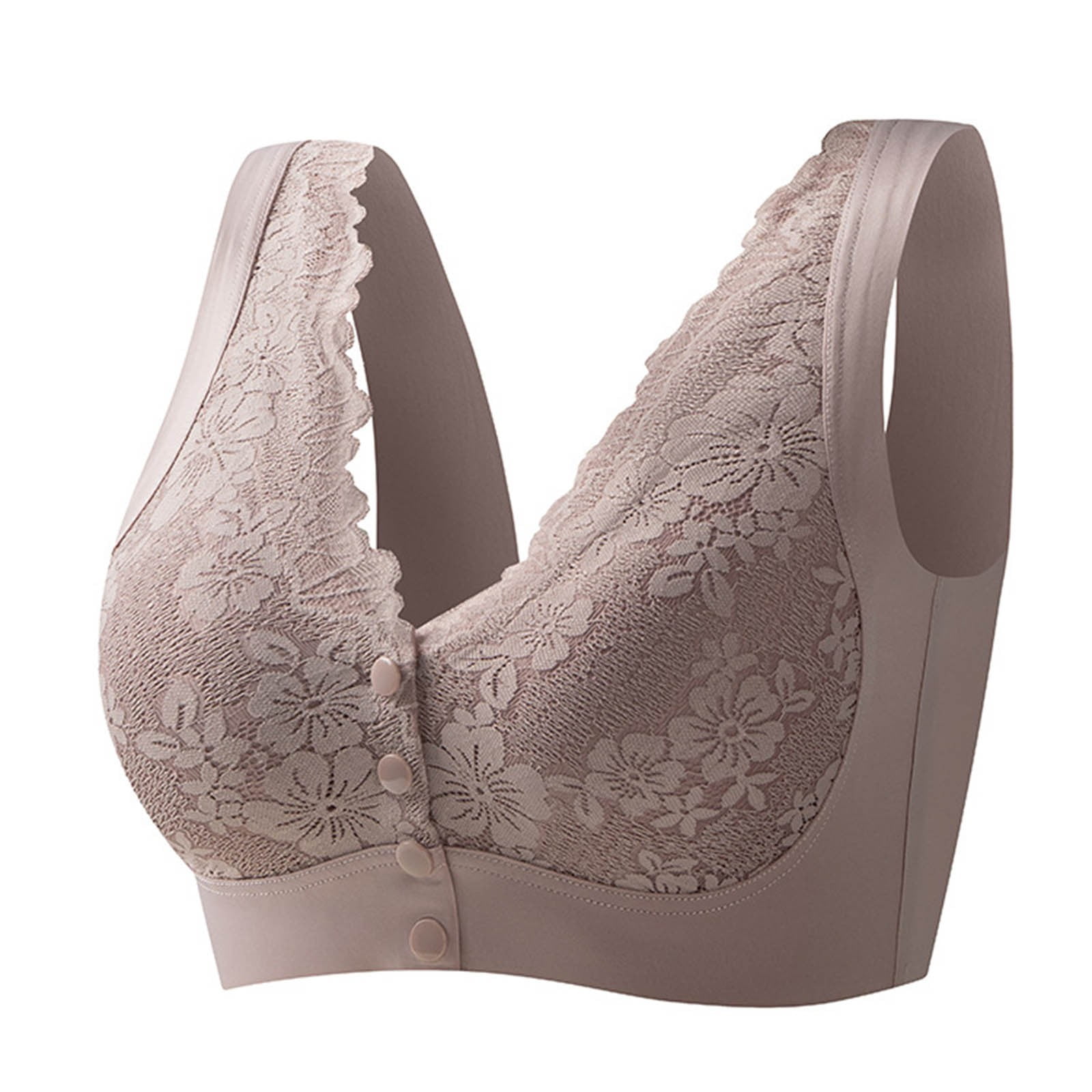 TrendVibe365 Women Bras Plus Size Daisy Floral Wireless Push up ...