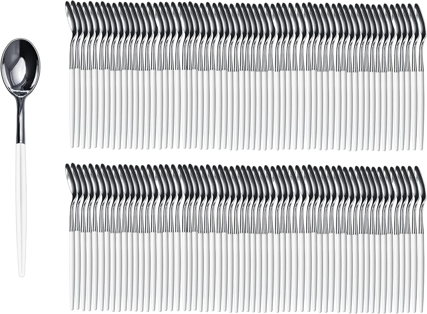 Trendables 120 Pack Two Toned Heavy Duty Plastic Silverware Knifes ...