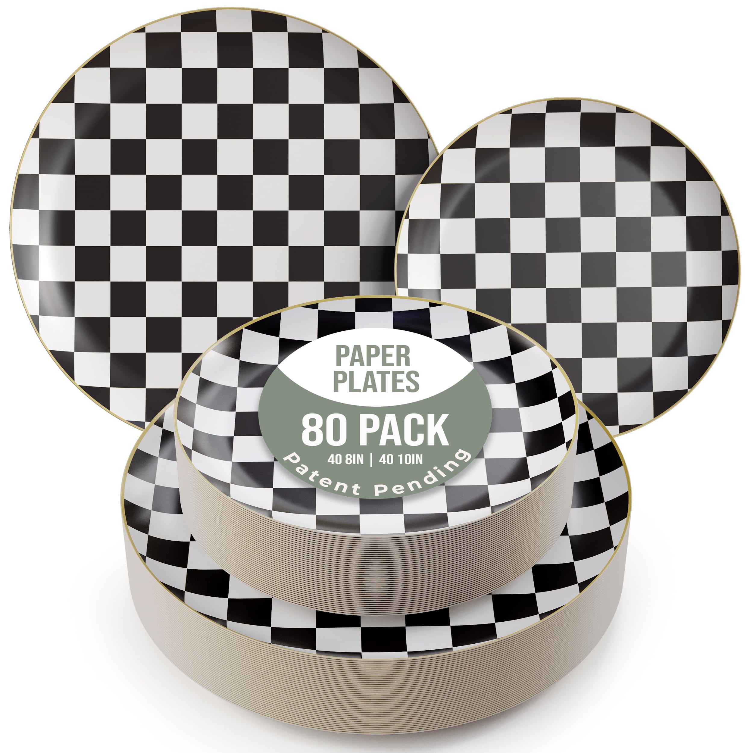 Trendables Heavy Duty Paper Plates Bulk AFN180 Pcs Party Plates - 40 X ...