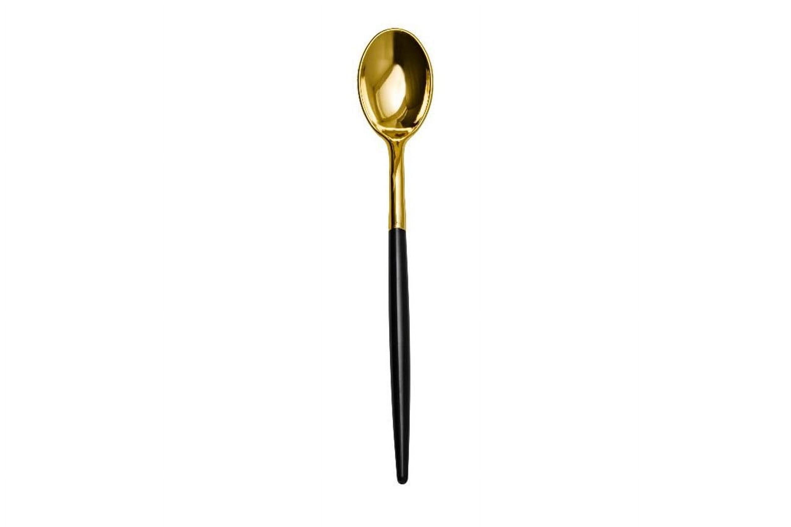 Trendables Two Tone Black / Gold Plastic Spoons Wedding Cutlery 20pcs ...