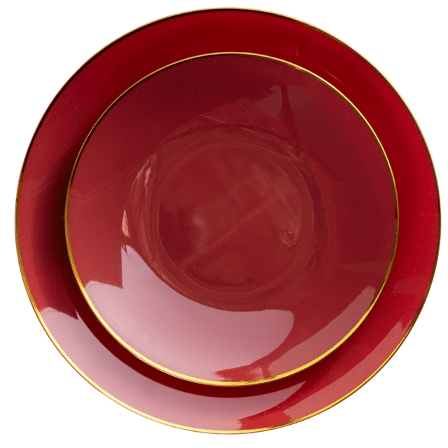 Trendables‚Ñ¢ Plastic Dinner Set: 20 Elegant 10" Main Course & 20 Fancy ...