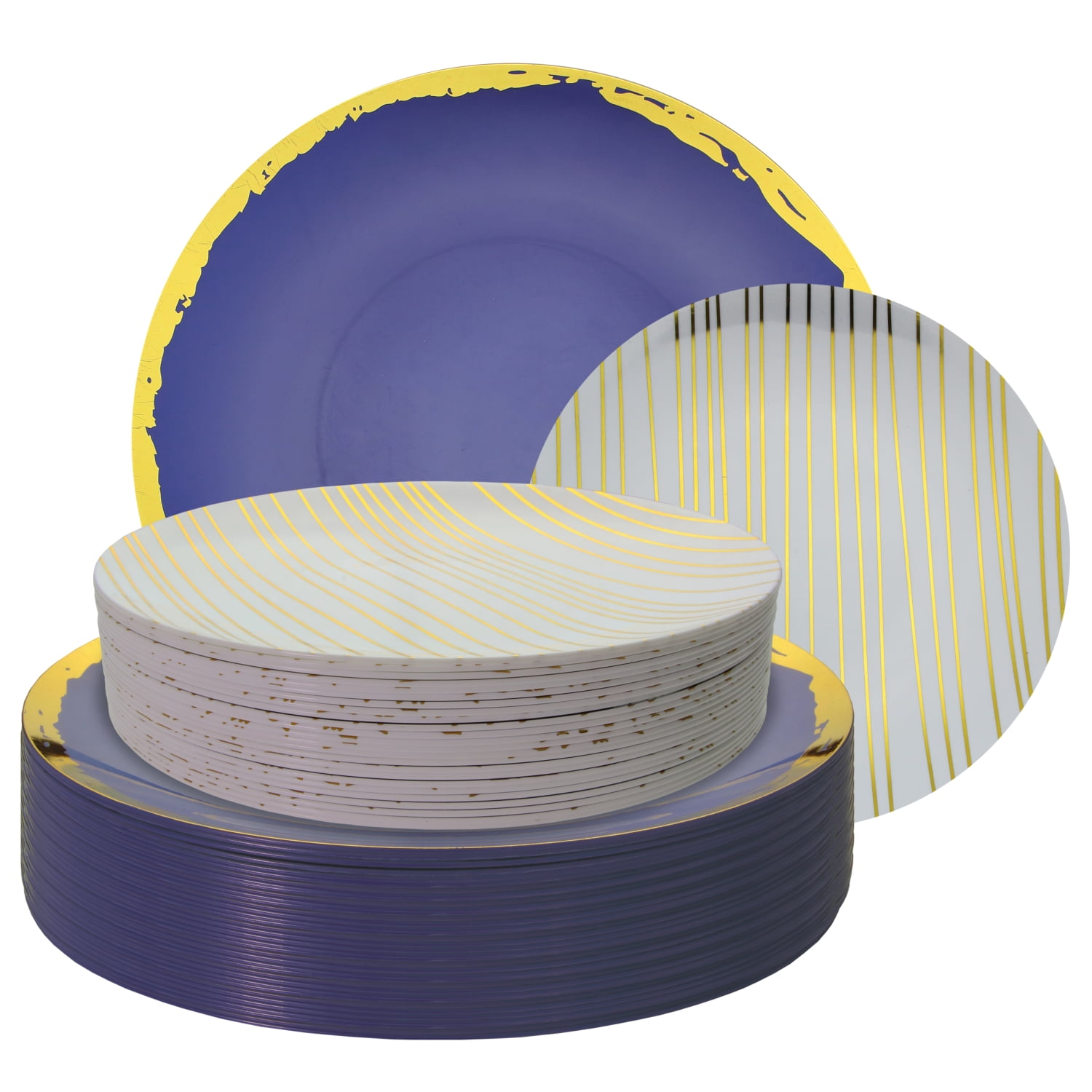 Crown Display™ Wedding Plate Combo Plastic Dinner Plates , Includes 20 ...