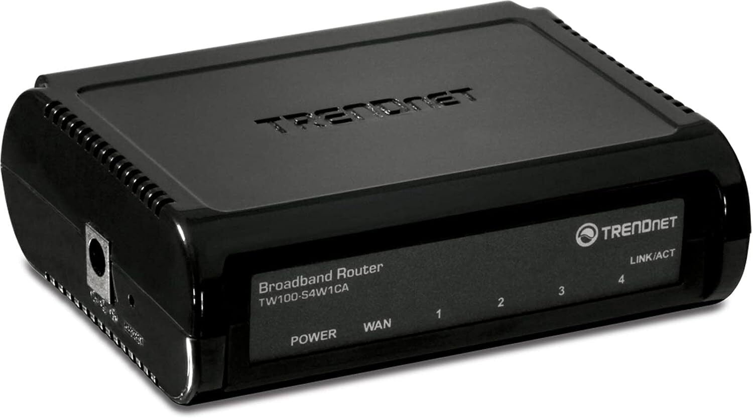 Trendent TW100-S4W1CA 4-Port 10/100 Broadband Wired Black Router For ...