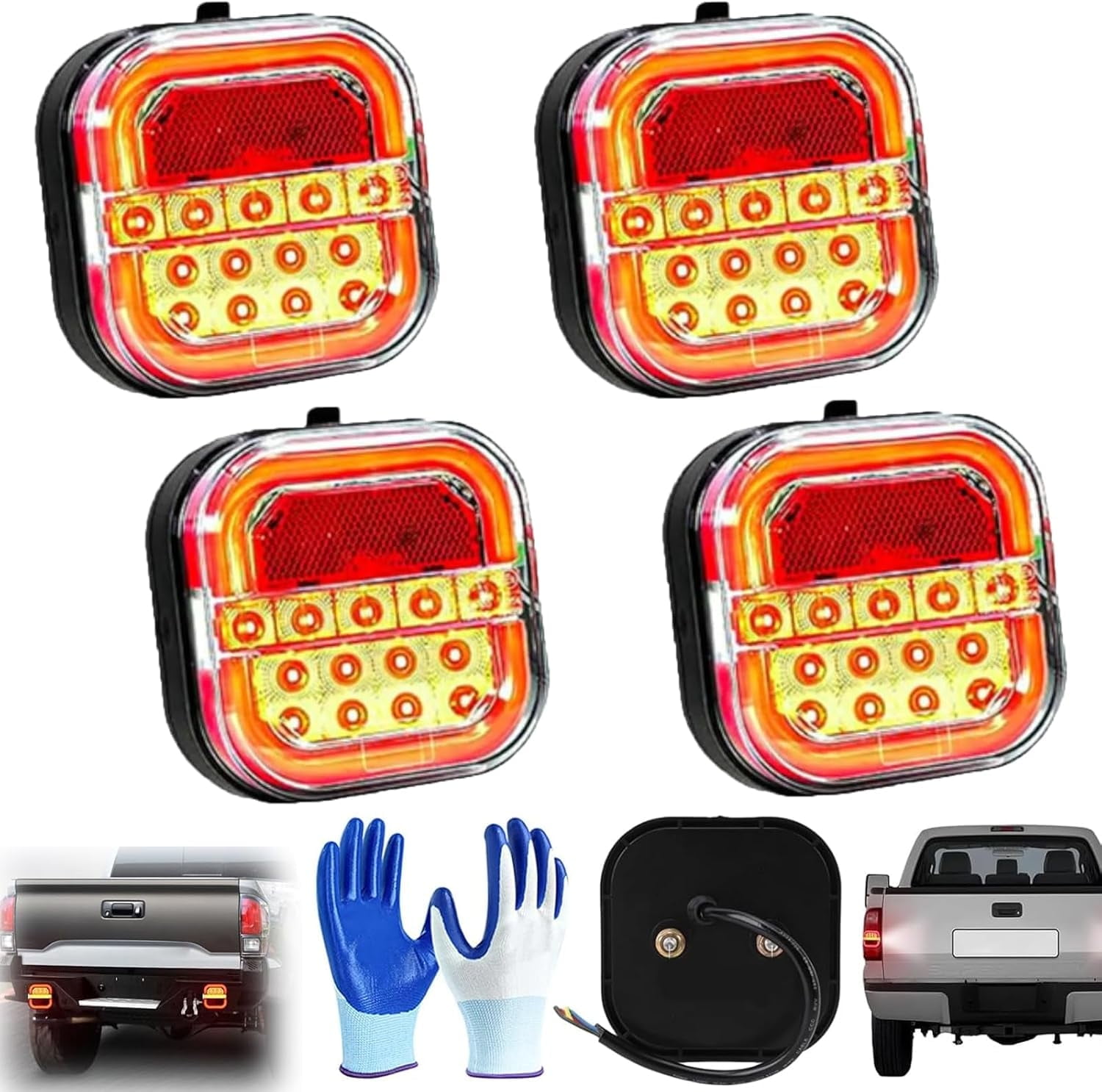 Trendfetchus Wireless Tail Lights, Car LED Trailer Lights, Wireless ...