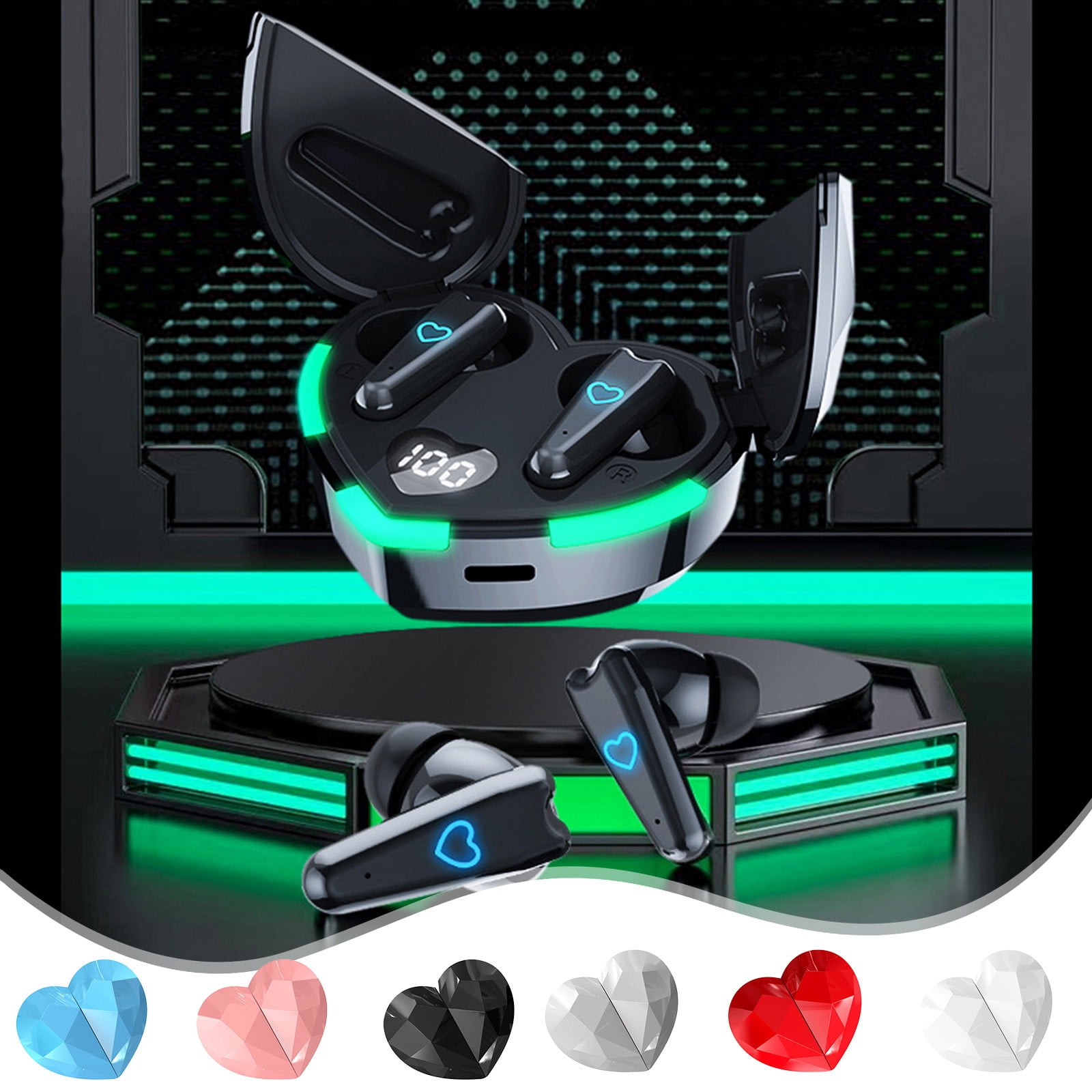 TrendingVsgery Lightweight Bluetooth 5.3 Wireless Earbuds with IPX4 ...