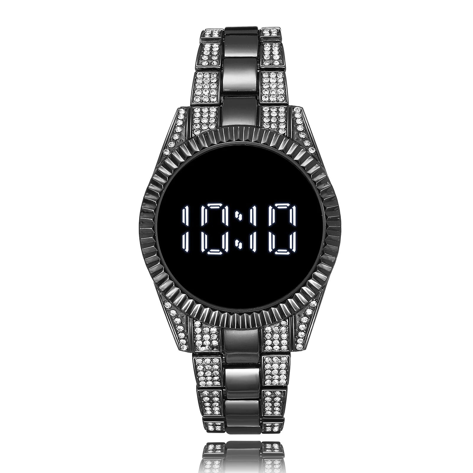 Trending Products 2021 New Fashion Stainless Steel Band Women Led ...