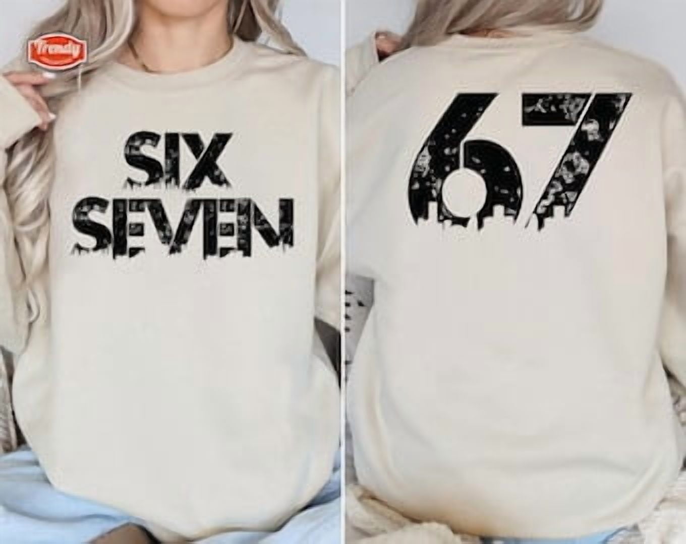 Trending Six Seven Front & Back Print, Funny 6 7 Meme Humor , Viral ...