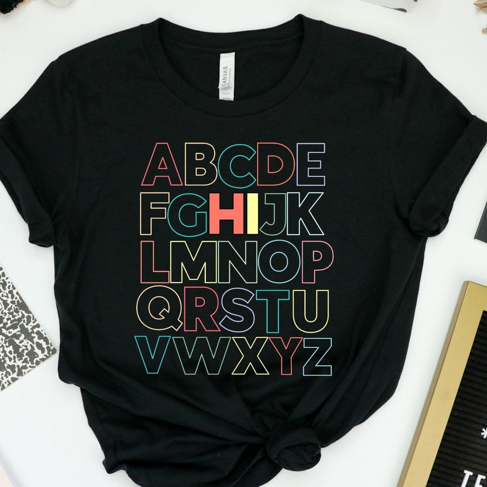 Trending Tee With Alphabet Shirt, Abc Shirt, Animals Alphabet T-Shirt ...