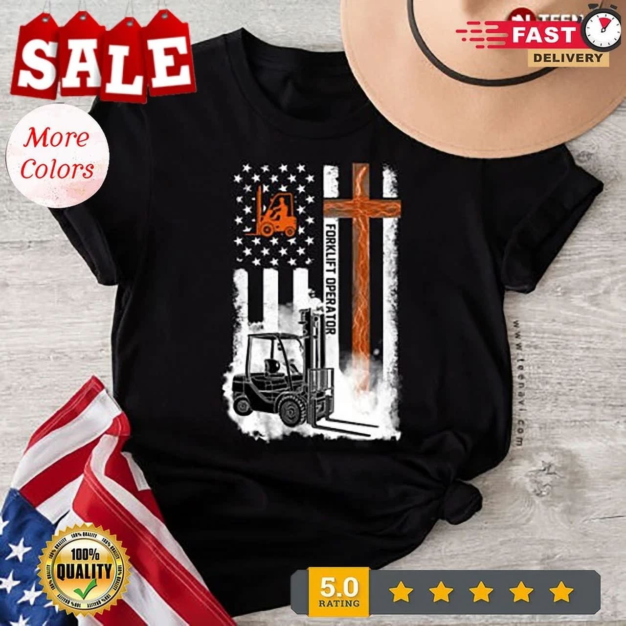 Trending Tee With Christian Forklift Operator Shirt, Forklift Operator ...