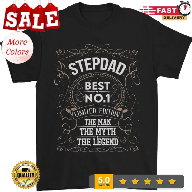 Trending Tee With Fathers Day No 1 Stepdad Step Dad Mens T-Shirt 100% ...