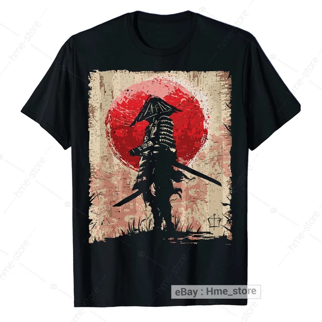 Trending Tee With Japanese Art Samurai Vintage Fighter T-Shirt Samurai ...