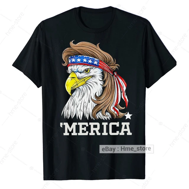 Trending Tee With Merica Bald Eagle T-Shirt Usa Flag Patriotic America ...