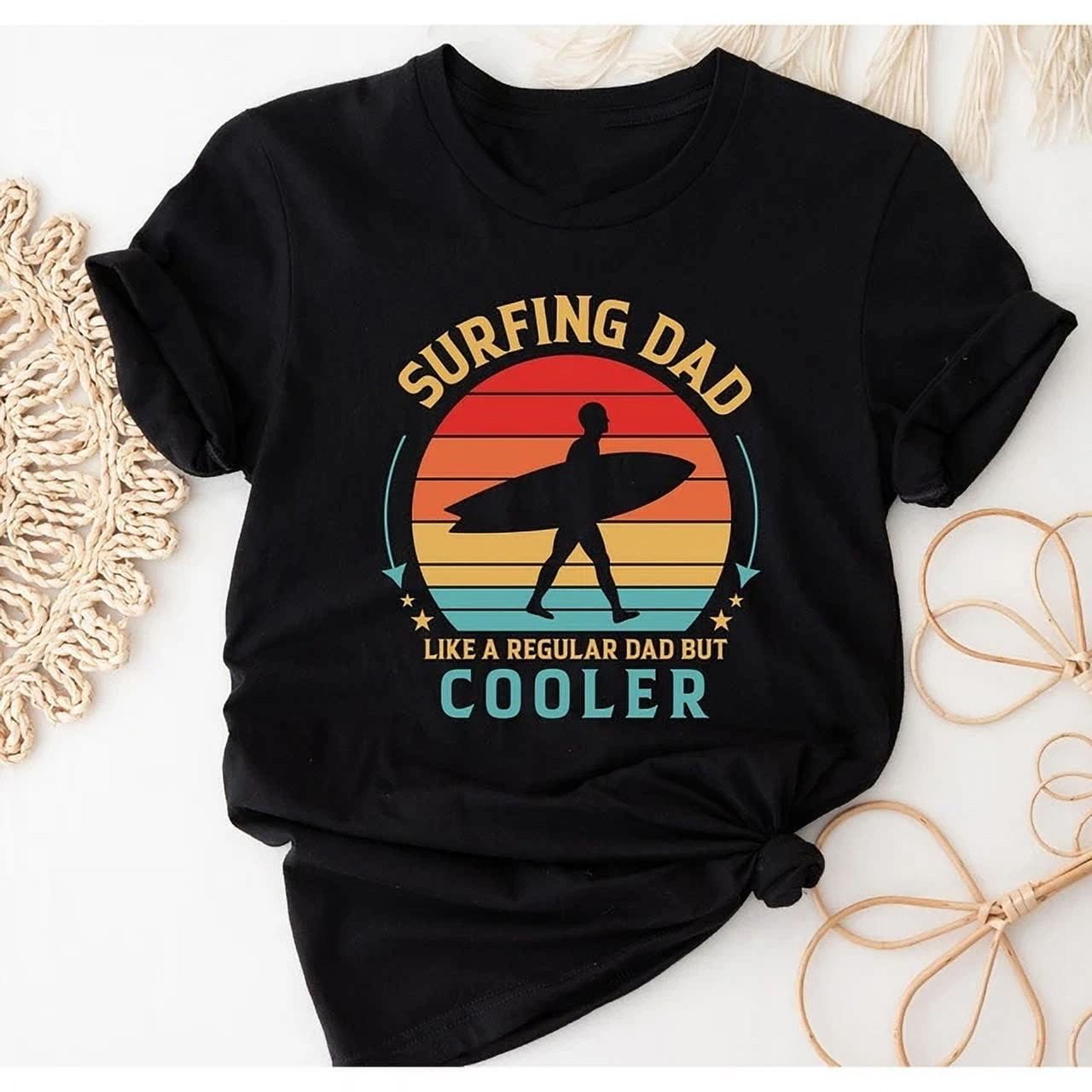Trending Tee With Surfing Dad Tshirt, Surfer Dad Shirt, Surfing Dad ...
