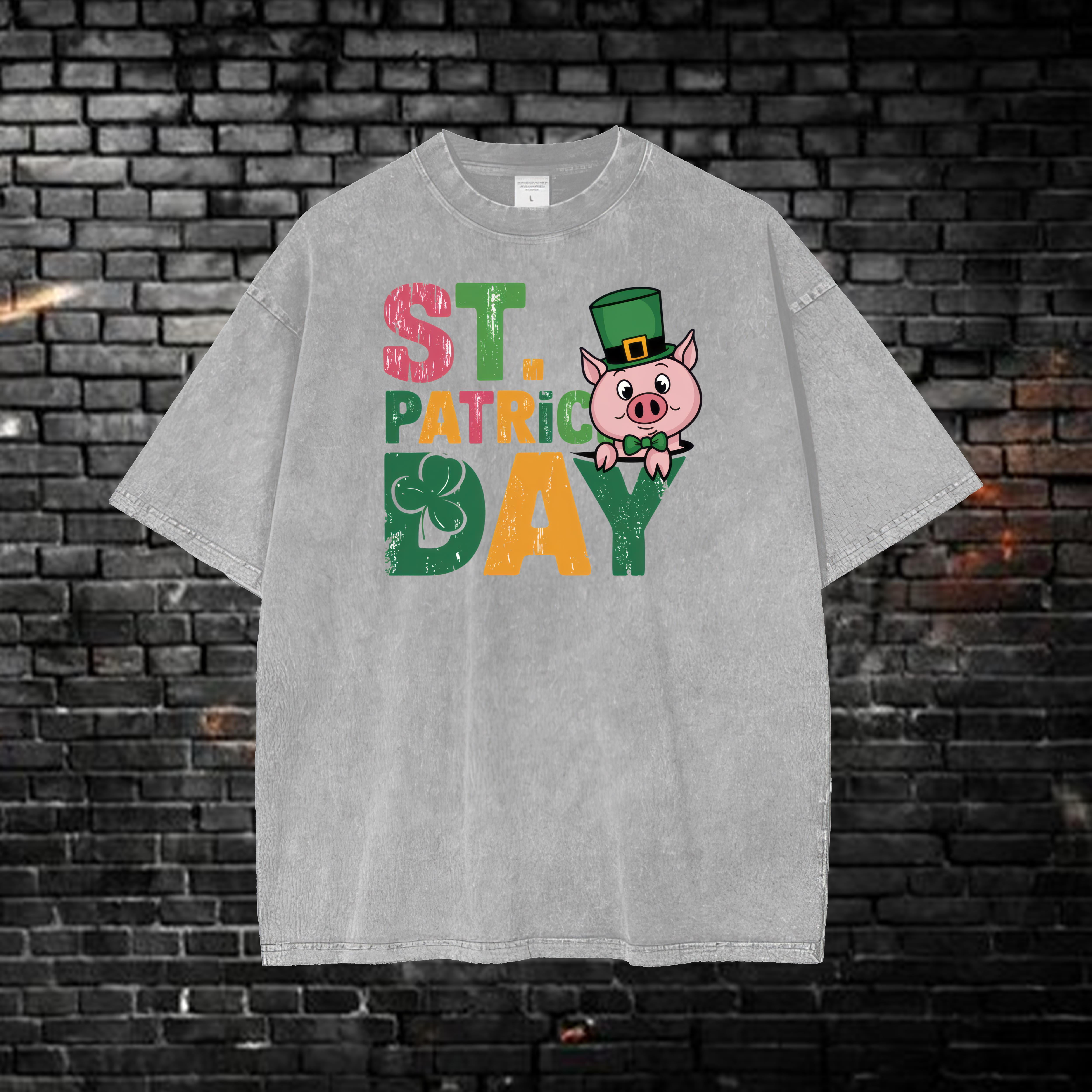 Trending Wash Tee!!! St. Patrick's Day Pig and Shamrock Cute Irish ...