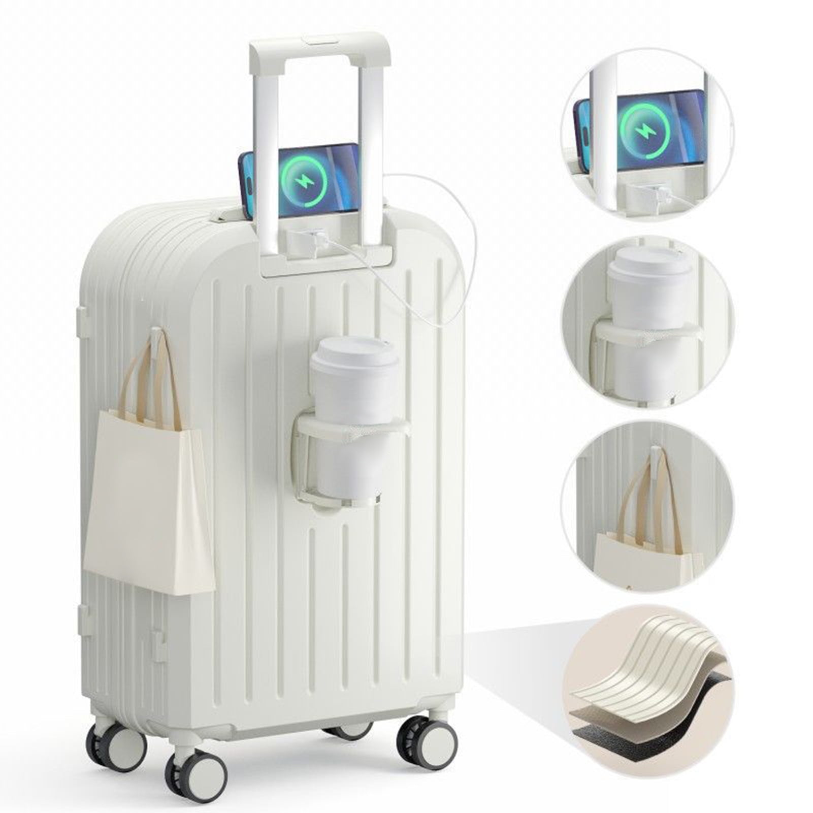 Trendix 20 Inch Carry-On Luggage with Silent Spinner Wheels Suitcase ...