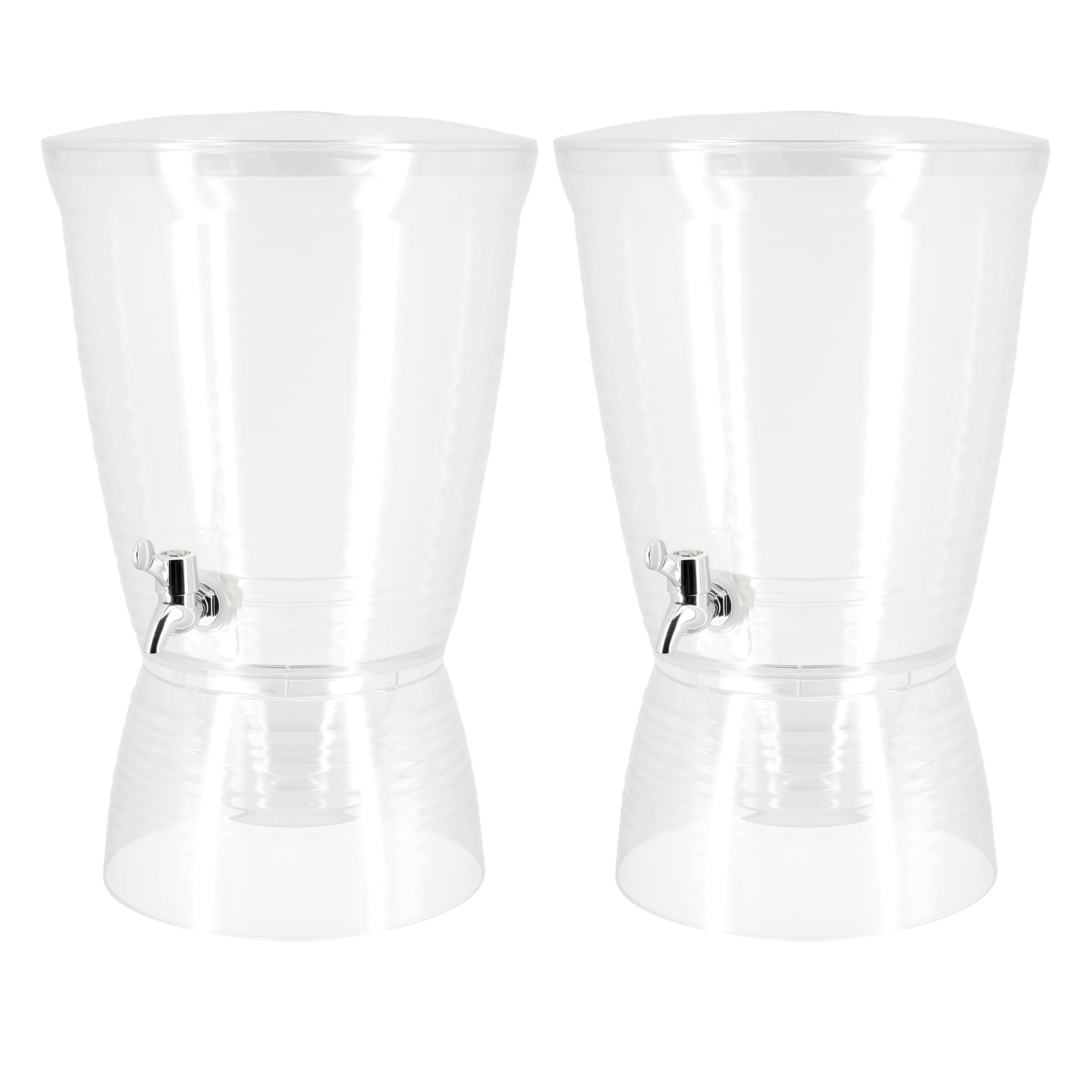 Trendix 2pcs Clear Drink Dispensers with Taps and Ice Box, Detachable ...