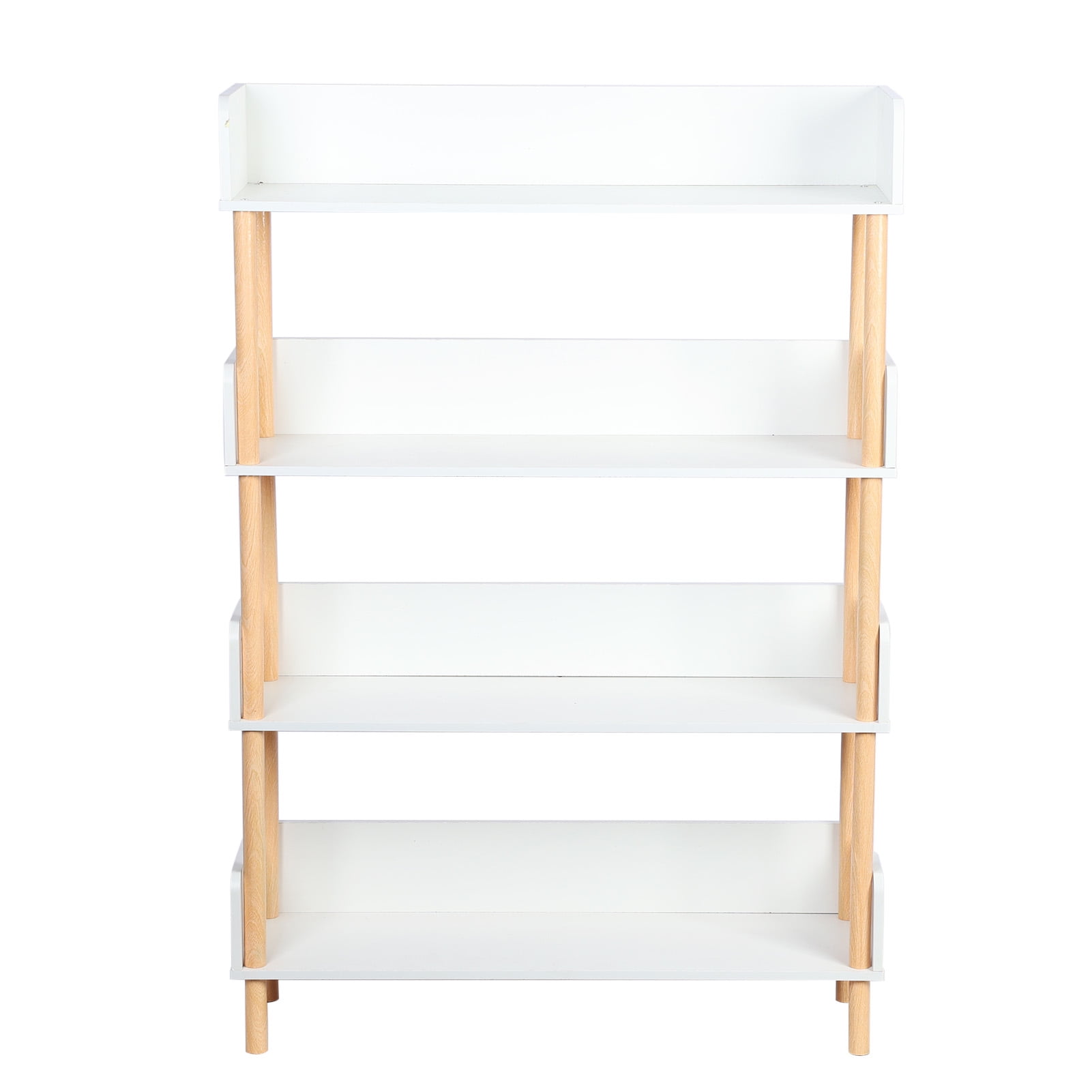 Trendix 4-Tier Wooden Open Bookcase, Kids Book Storage Stand, Easy to ...