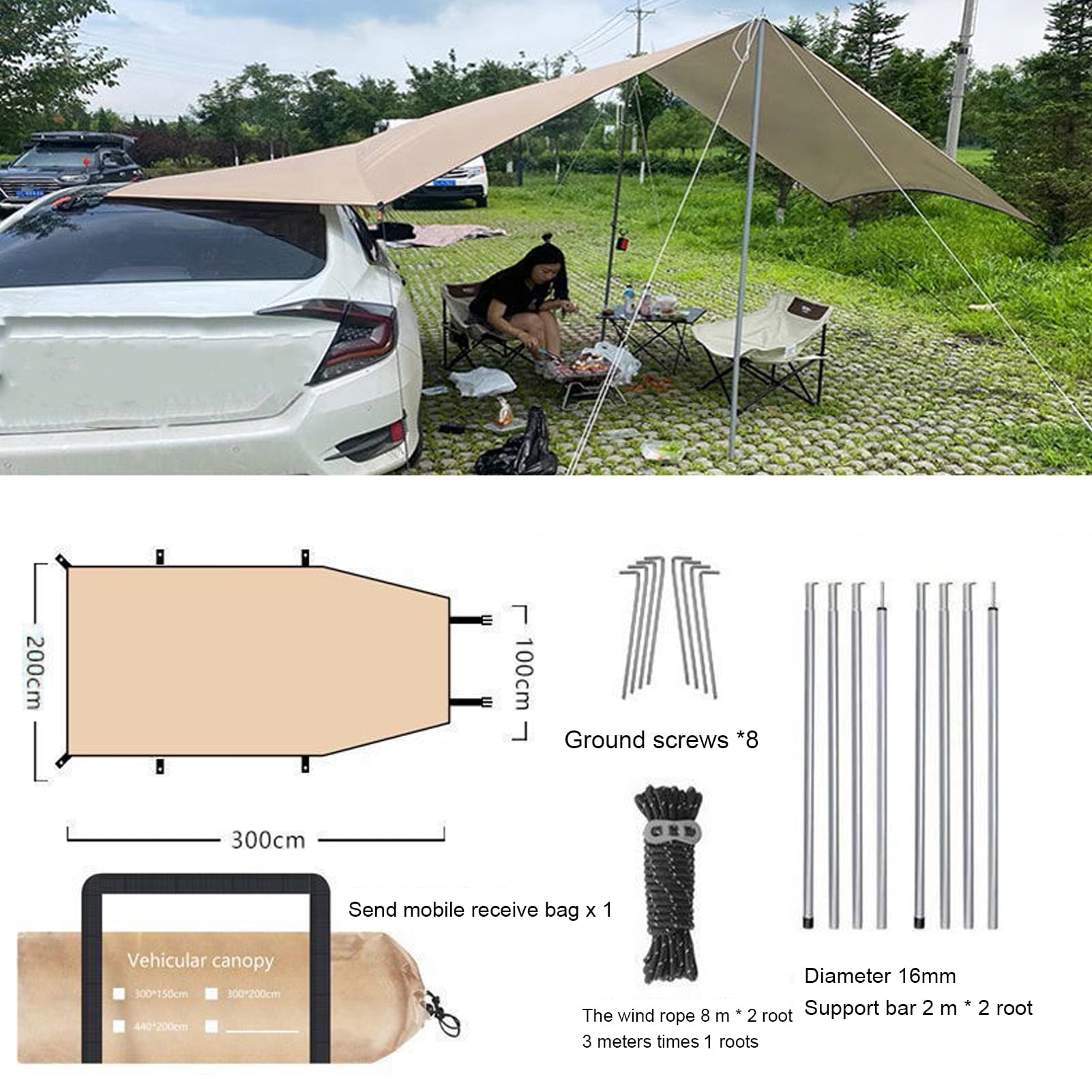 Trendix Awnings & Shelters RV Awnings Waterproof 5000MM UPF 50+ Oxford ...