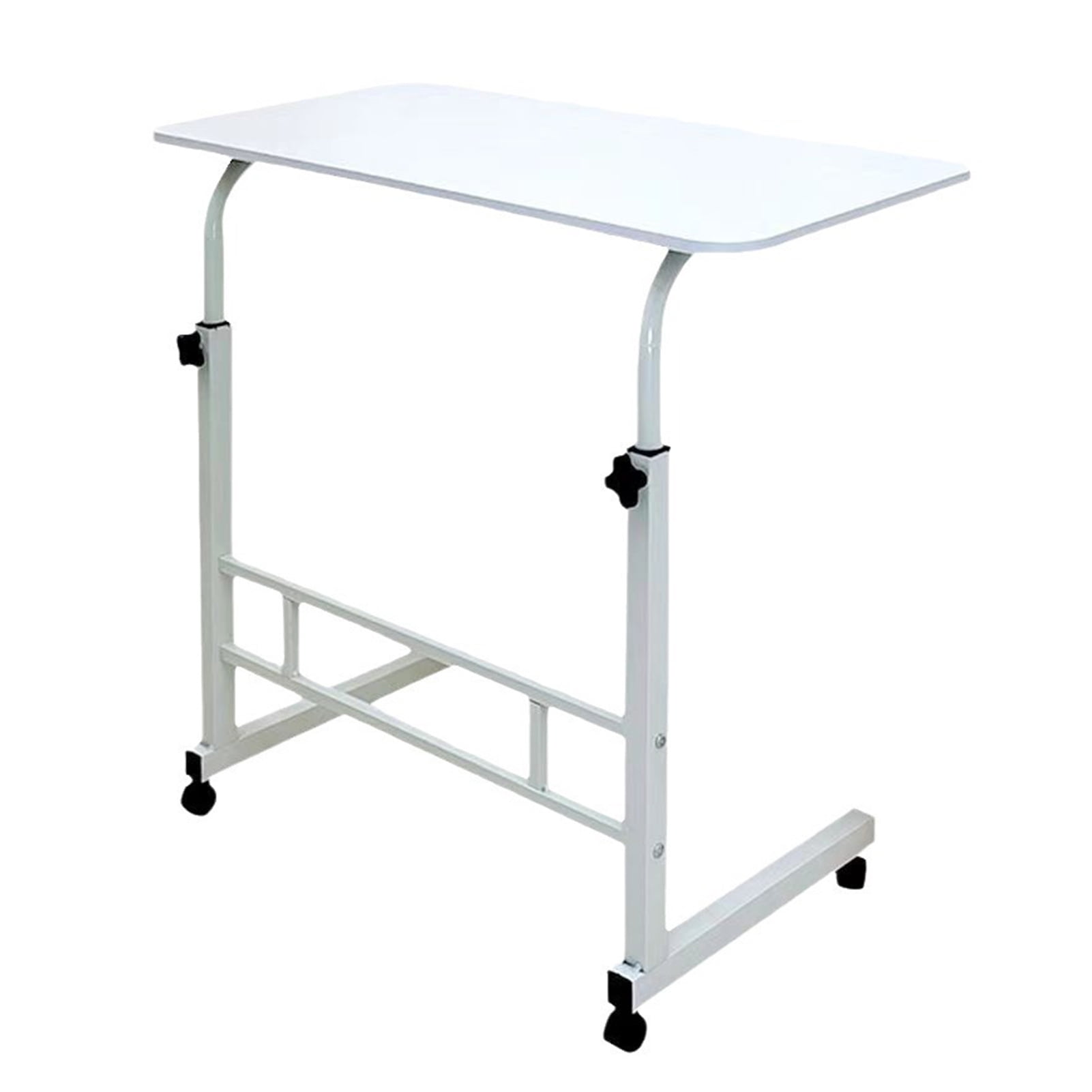 Trendix Bedside Table with Wheels Portable Overbed TV Tray Table Height ...