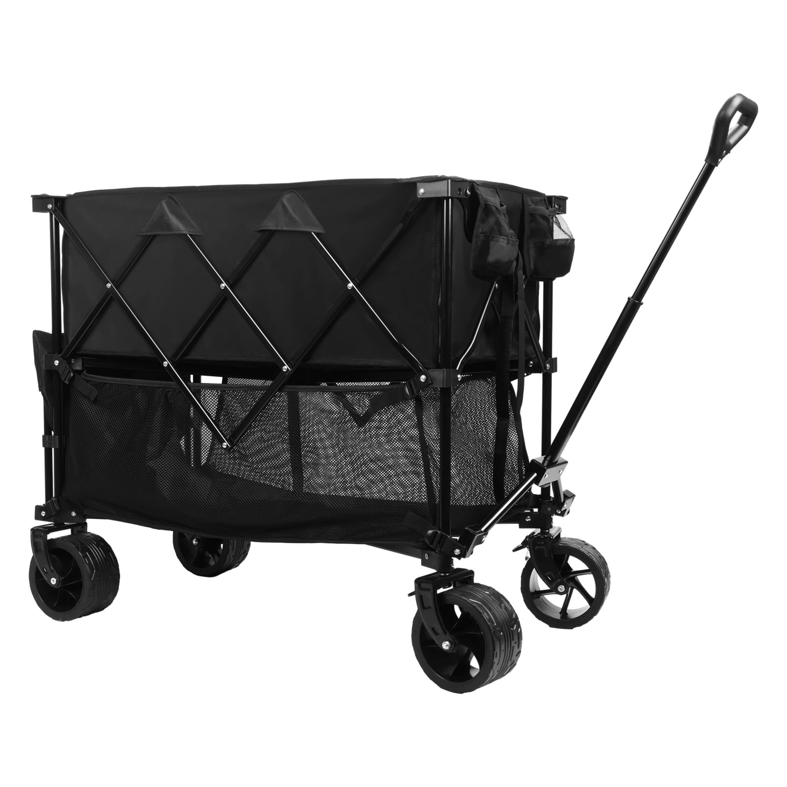 Trendix Camping Trolley Double Layer, 600D Oxford Fabric Shopping Cart ...