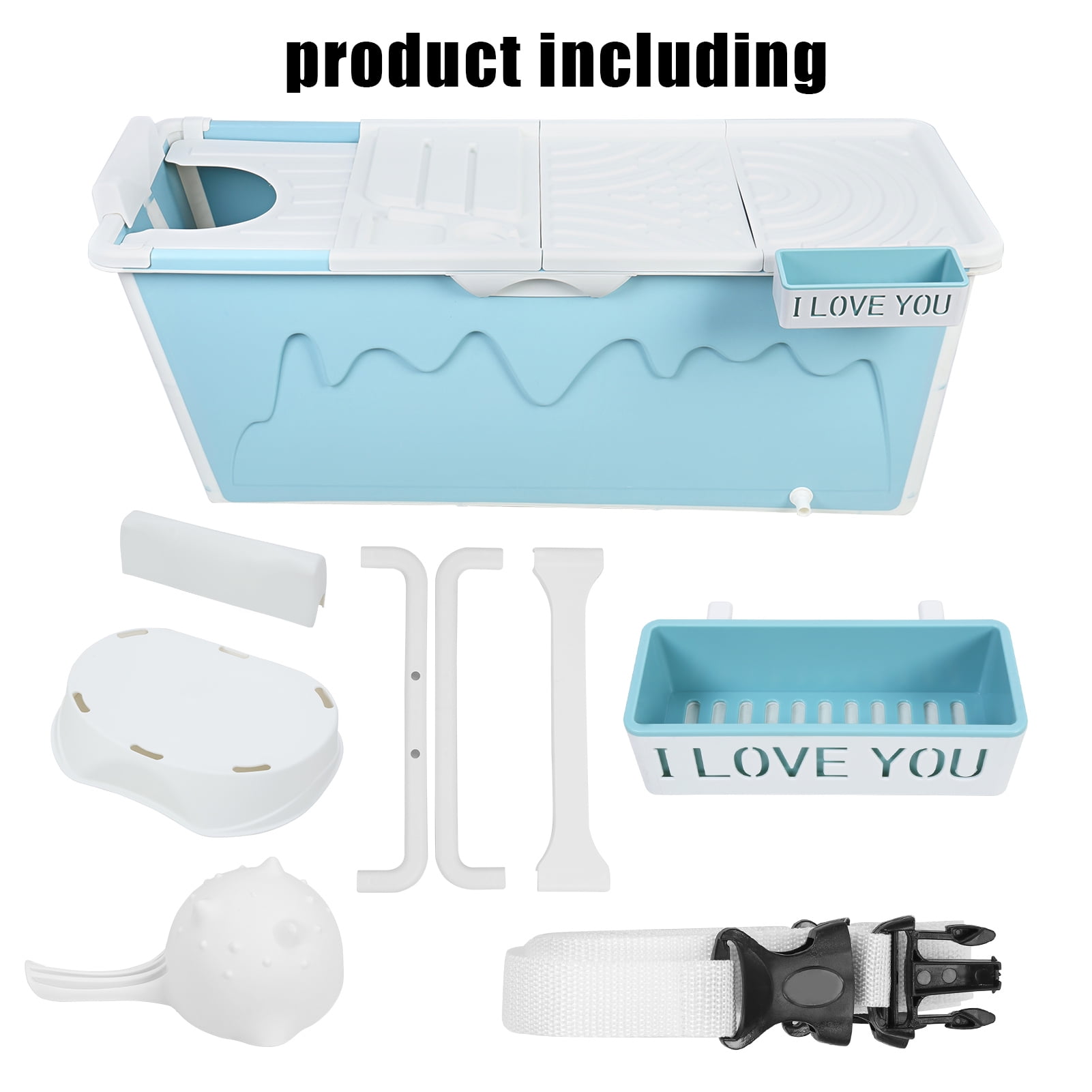 Trendix Foldable Bathtub with Thermal Lid, Collapsible Soaking Bath Tub ...