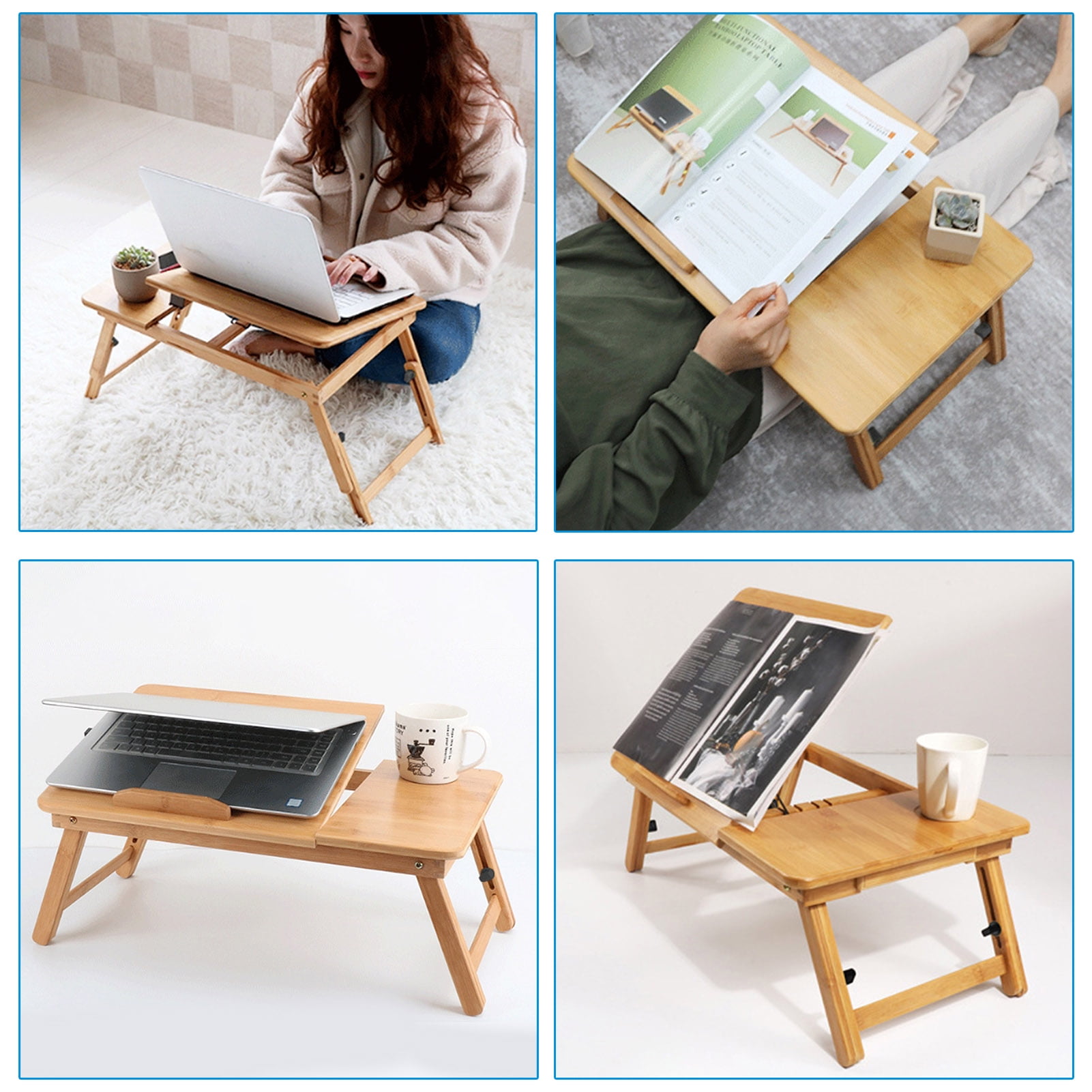 Trendix Laptop Desk for Bed Couch, Portable Bed Trays with Multi ...