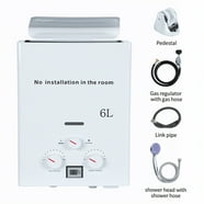 VIVOHOME 1.6GPM 6L Portable Propane Tankless Water Heater, Instant Hot Water for RV, Outdoor Use ...