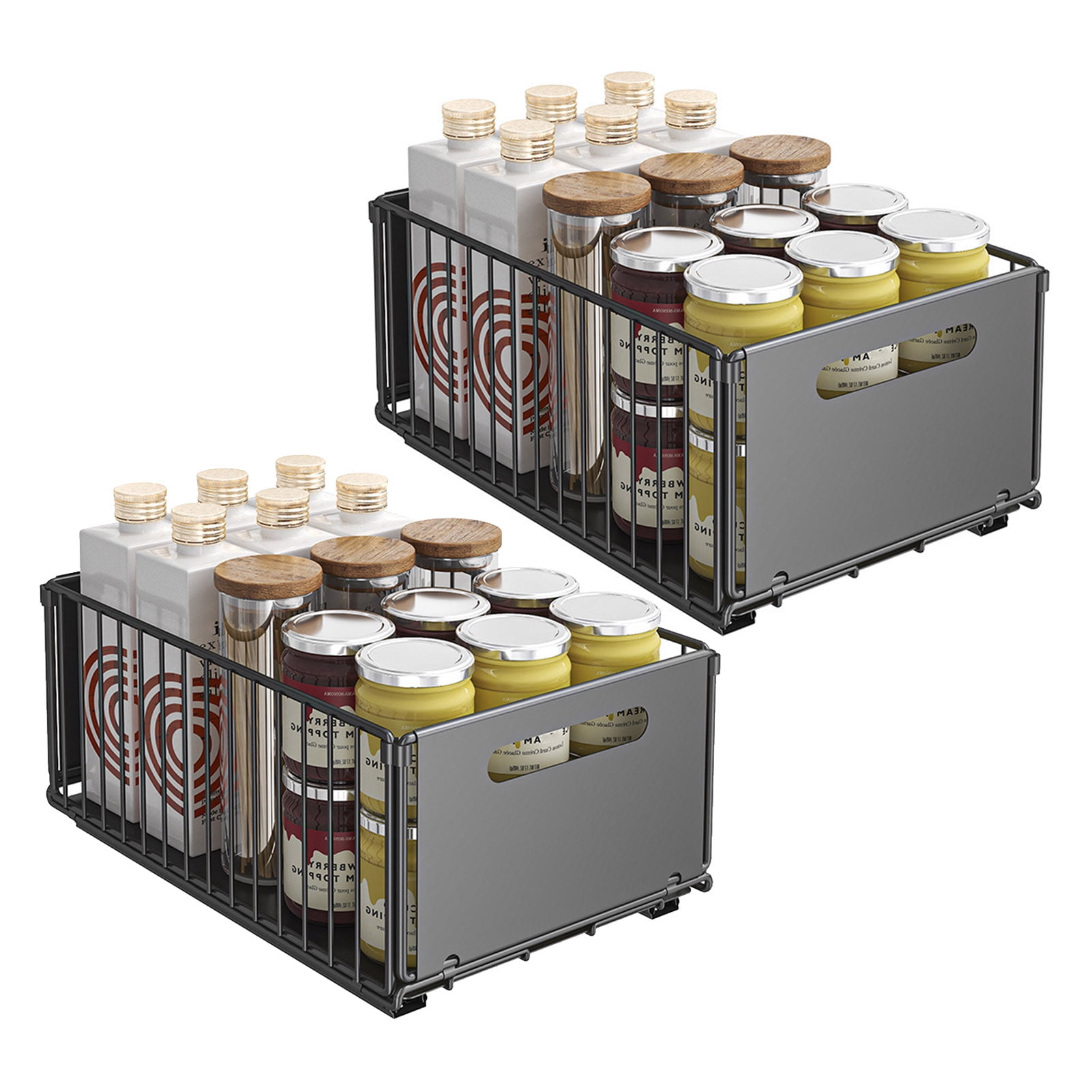 Trendix Pull out Cabinet Organizer Fixed with Adhesive Film, Heavy Duty ...